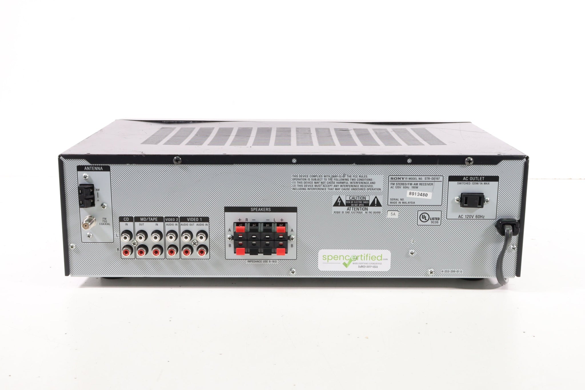 Sony STR-DE197 Audio Video Control Center Receiver Amplifier (NO REMOT
