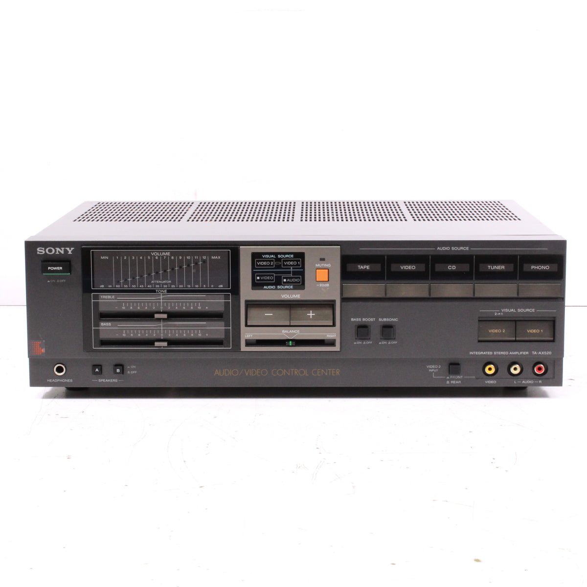 Sony TA-AX520 Integrated Stereo Amplifier AV Control Center (1986) — SpenCertified