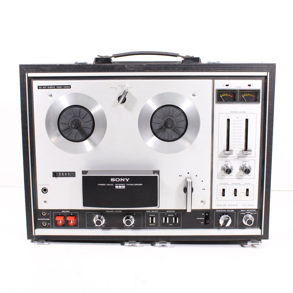 Sony TC-353 Stereo Tapecorder Reel-to-Reel Detachable Speakers