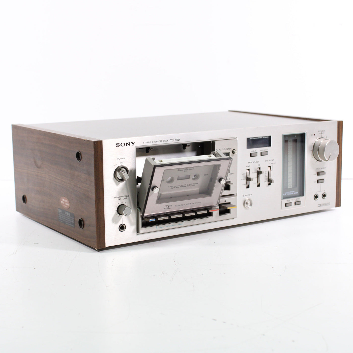 Sony TC-K60 Single Stereo Cassette Deck Wooden Side Panels (1978) (AS ...