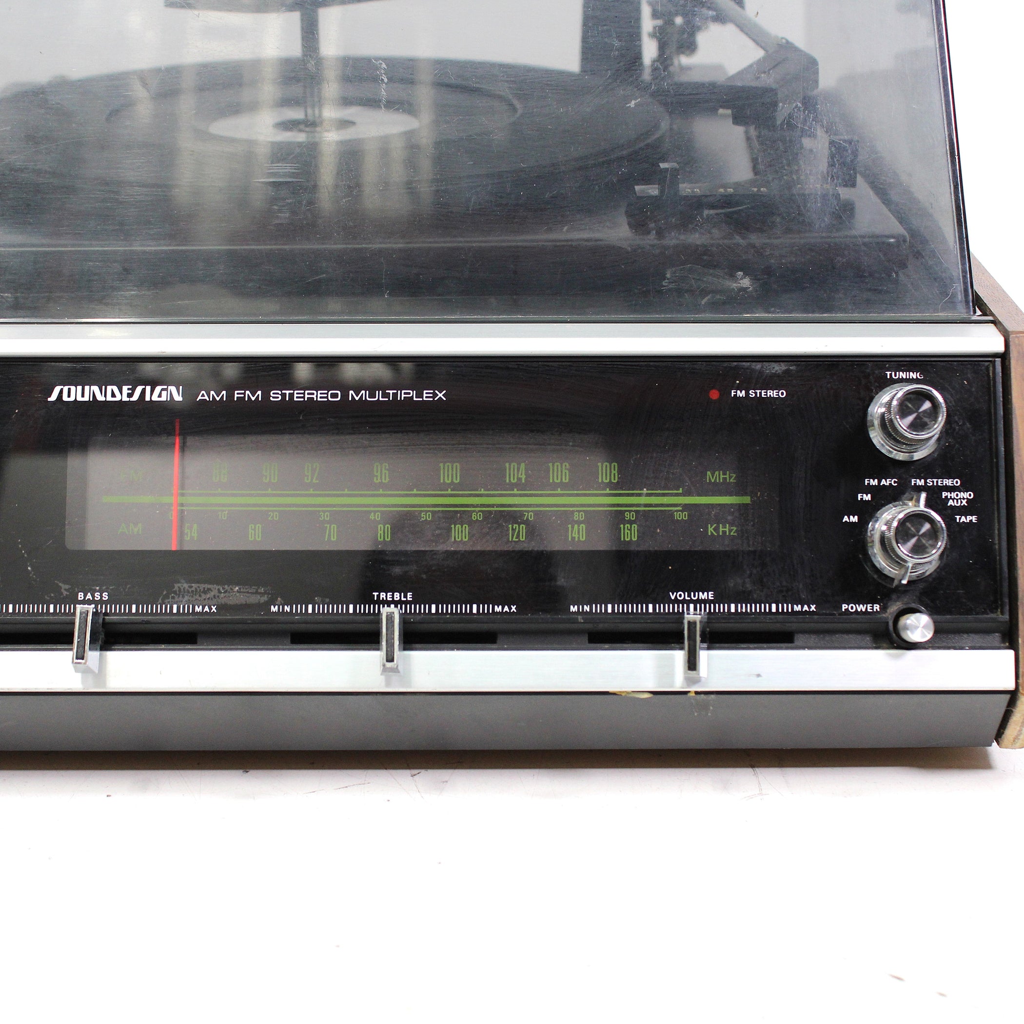 Soundesign 4764 AM FM Stereo Multiplex System Turntable with 8 Track P ...