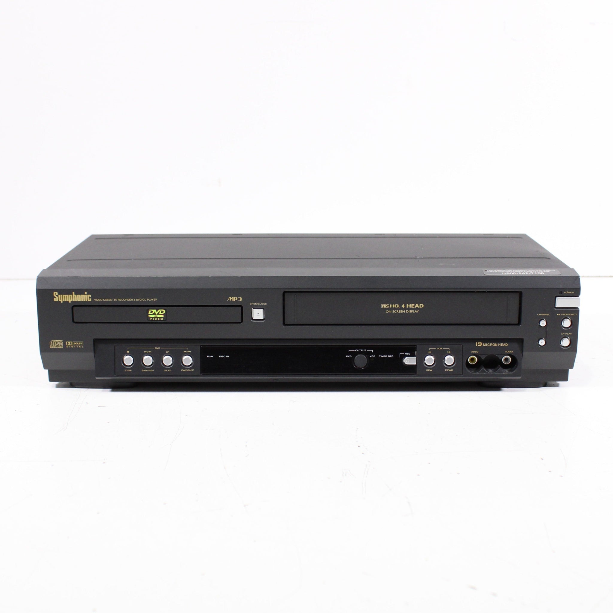 Symphonic WF803 DVD VHS Combo Player 4-Head VCR
