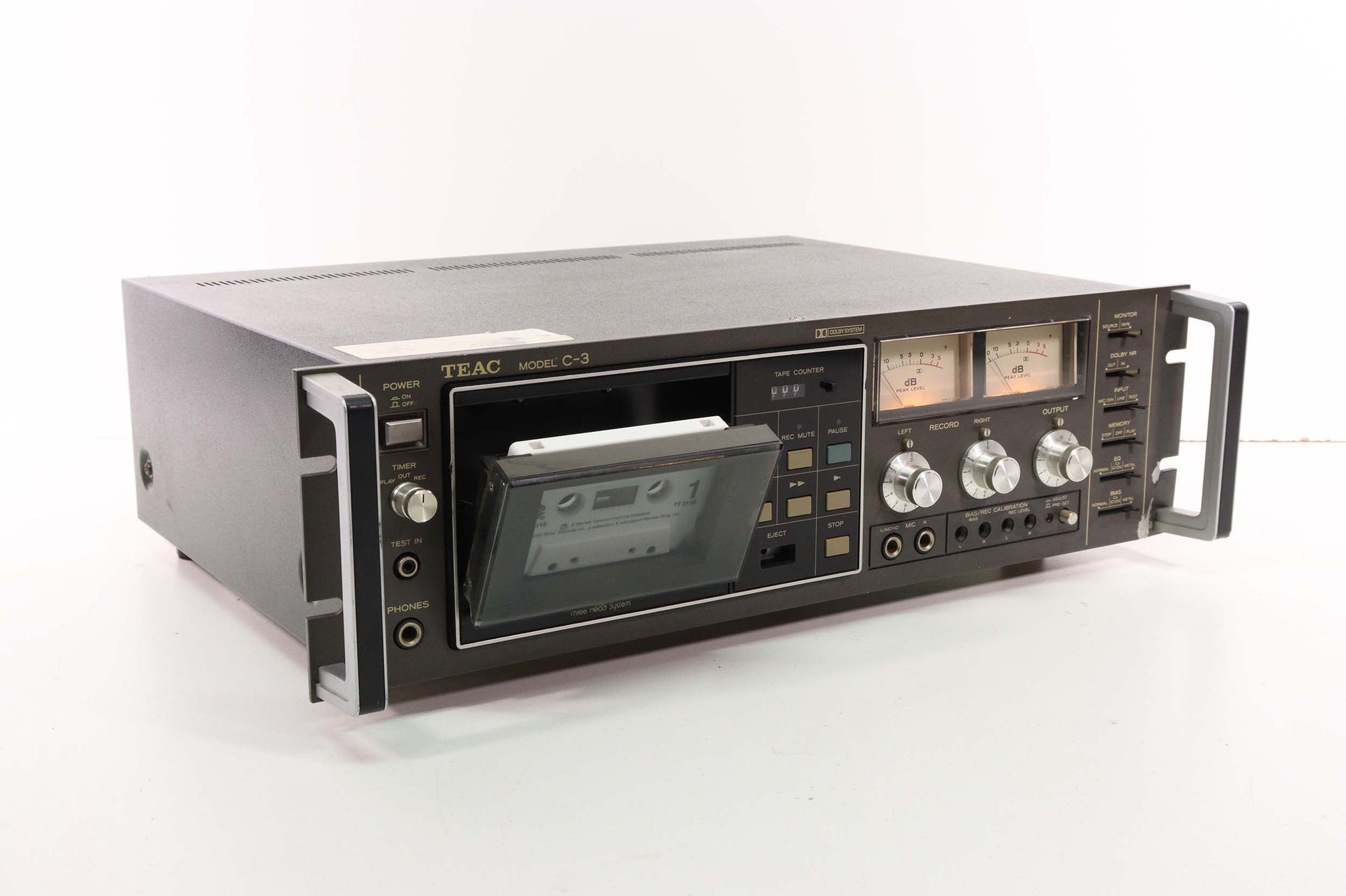 TEAC C-3 3-Head Single Stereo Cassette Deck Player Recorder (Eject but ...