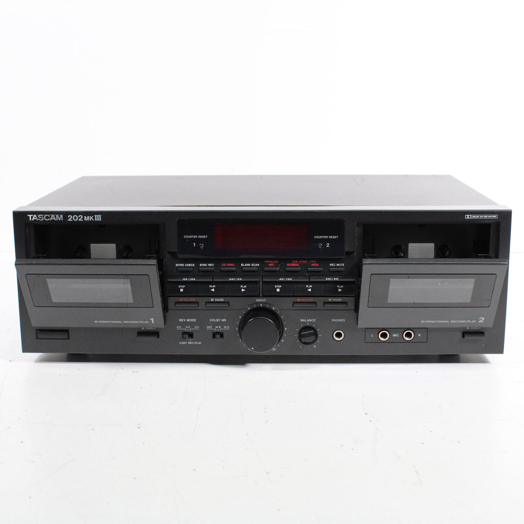 Tascam 202MKIII Professional Dual Cassette Deck Bi-Directional Record