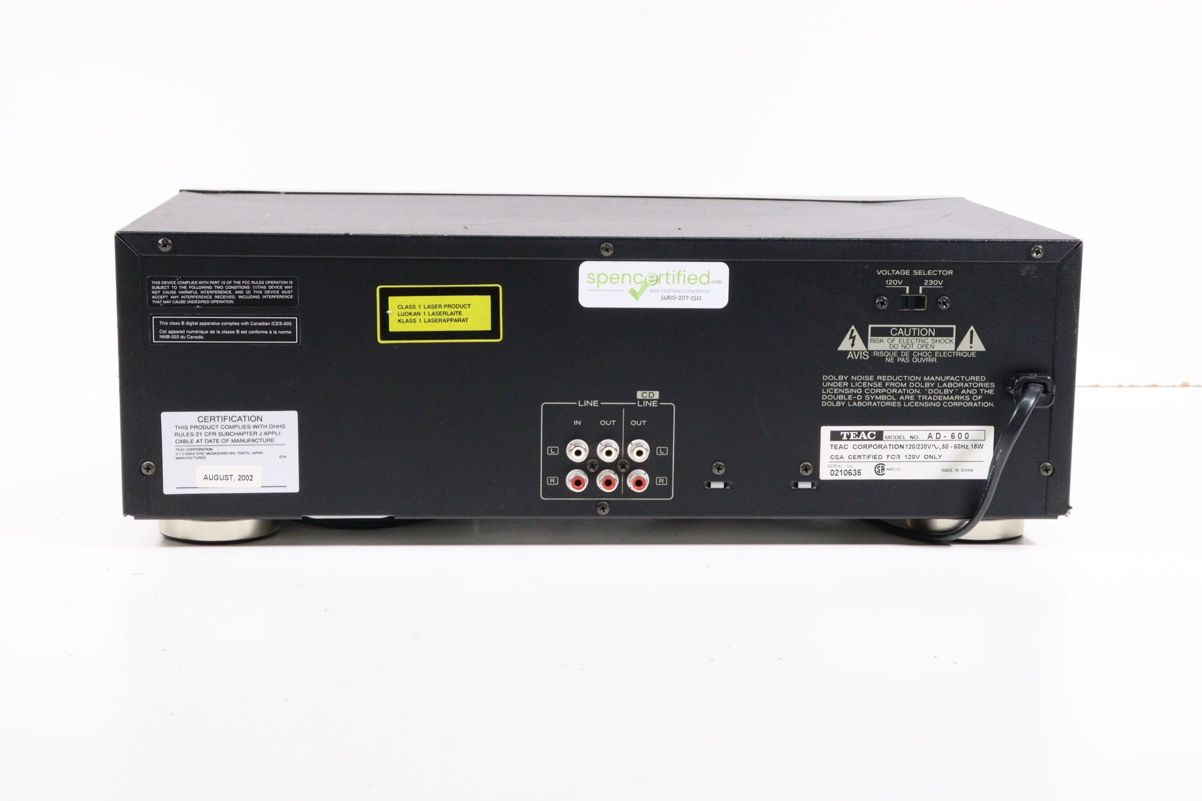 Teac AD-600 3-Disc CD Player and Cassette Deck Combo System (NO BUTTON ...