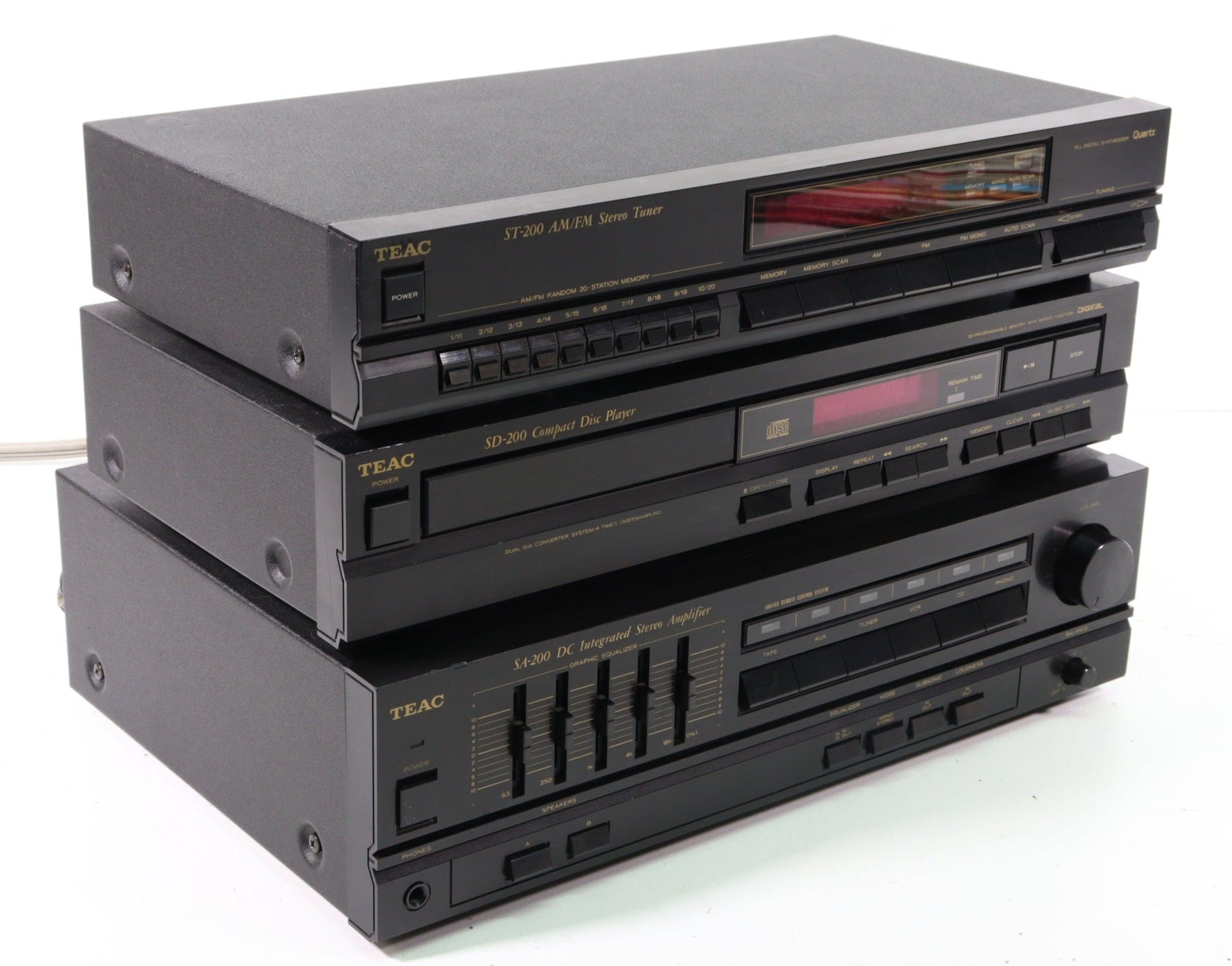 Teac Audio System Bundle (ST-200 Tuner, SD-200 CD Player, and SA-200 A ...