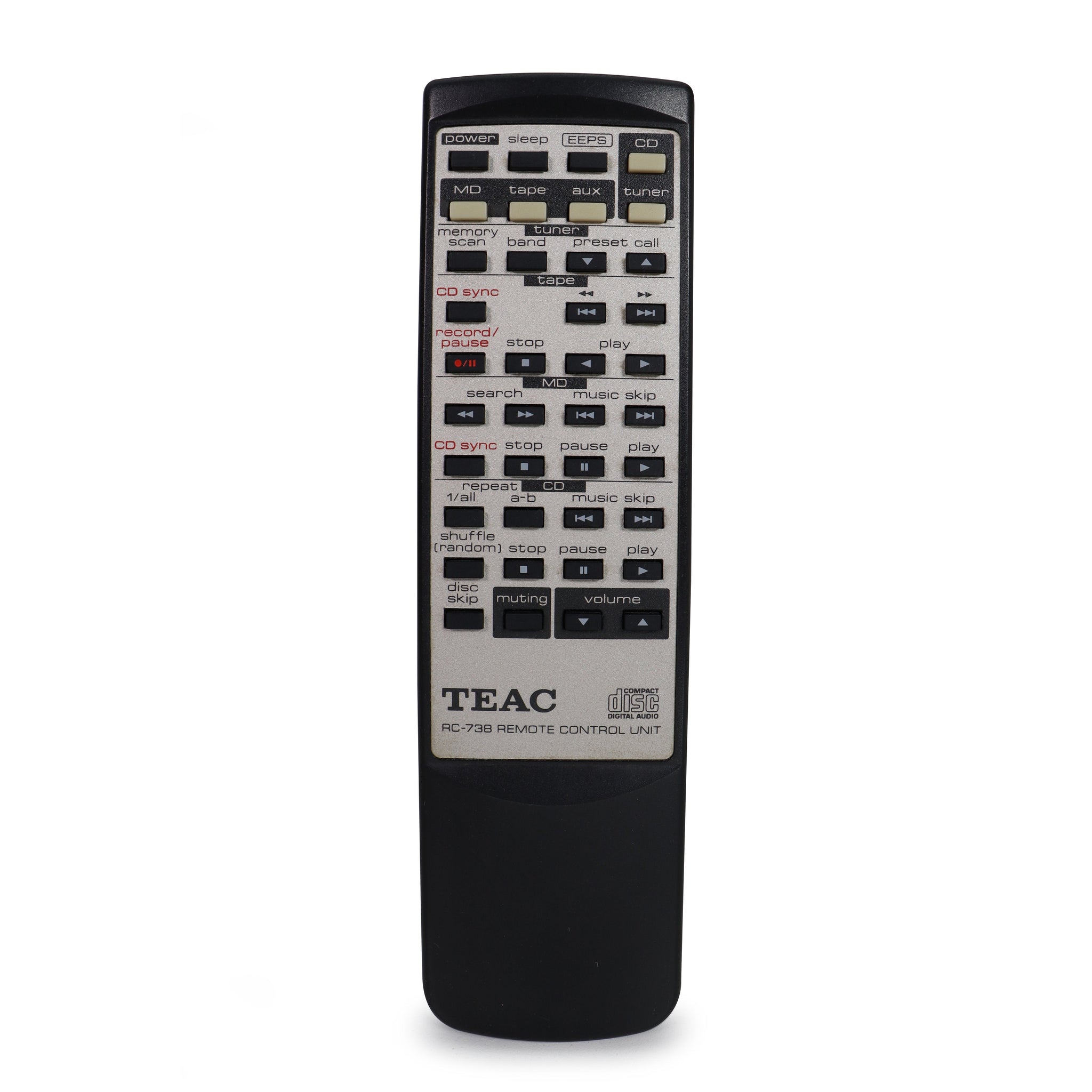 Teac RC-738 Remote Control for CD Audio System MC-D90 and More
