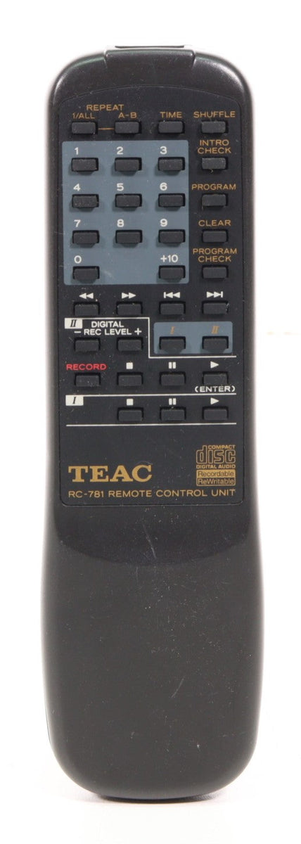 Teac RC-781 Remote Control for CD Recorder RW-CD22 RW-D250 — SpenCertified