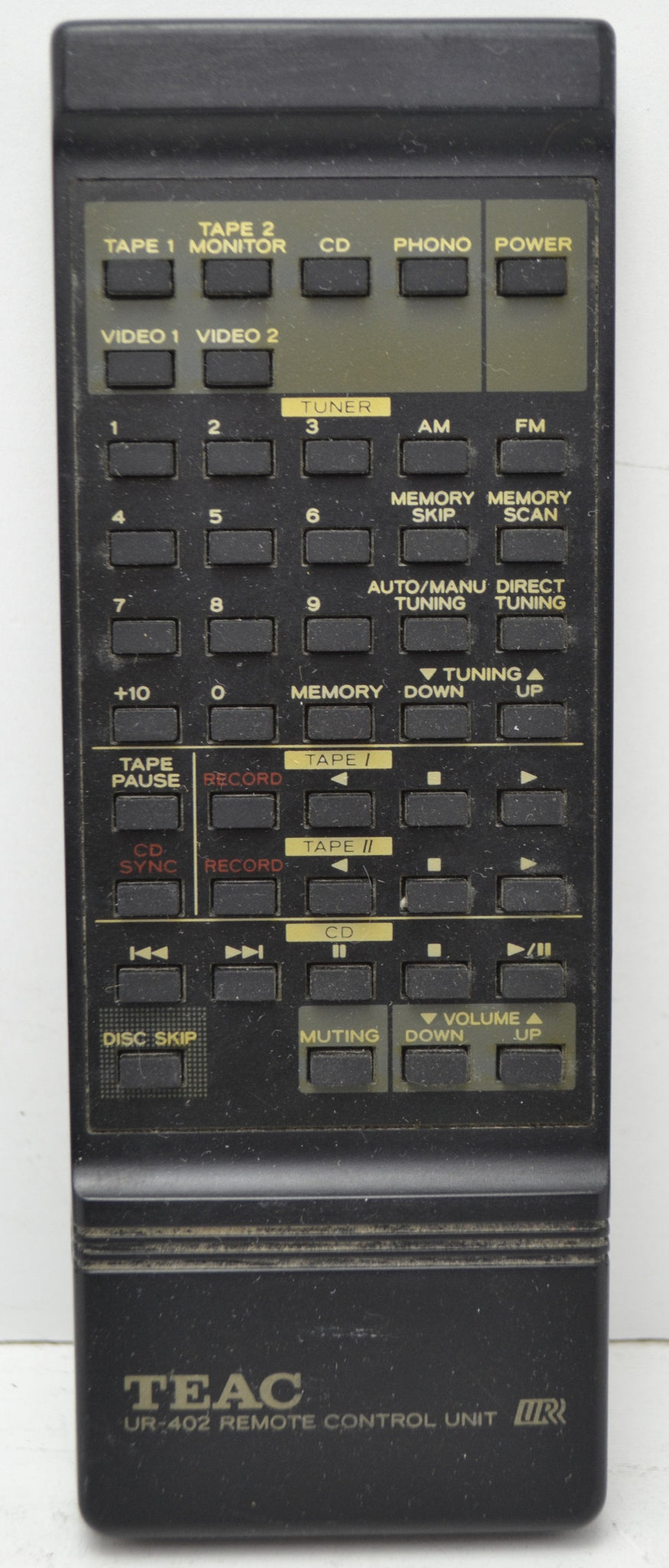 Teac UR-402 Remote Control for Audio Video Receiver AG-V1050