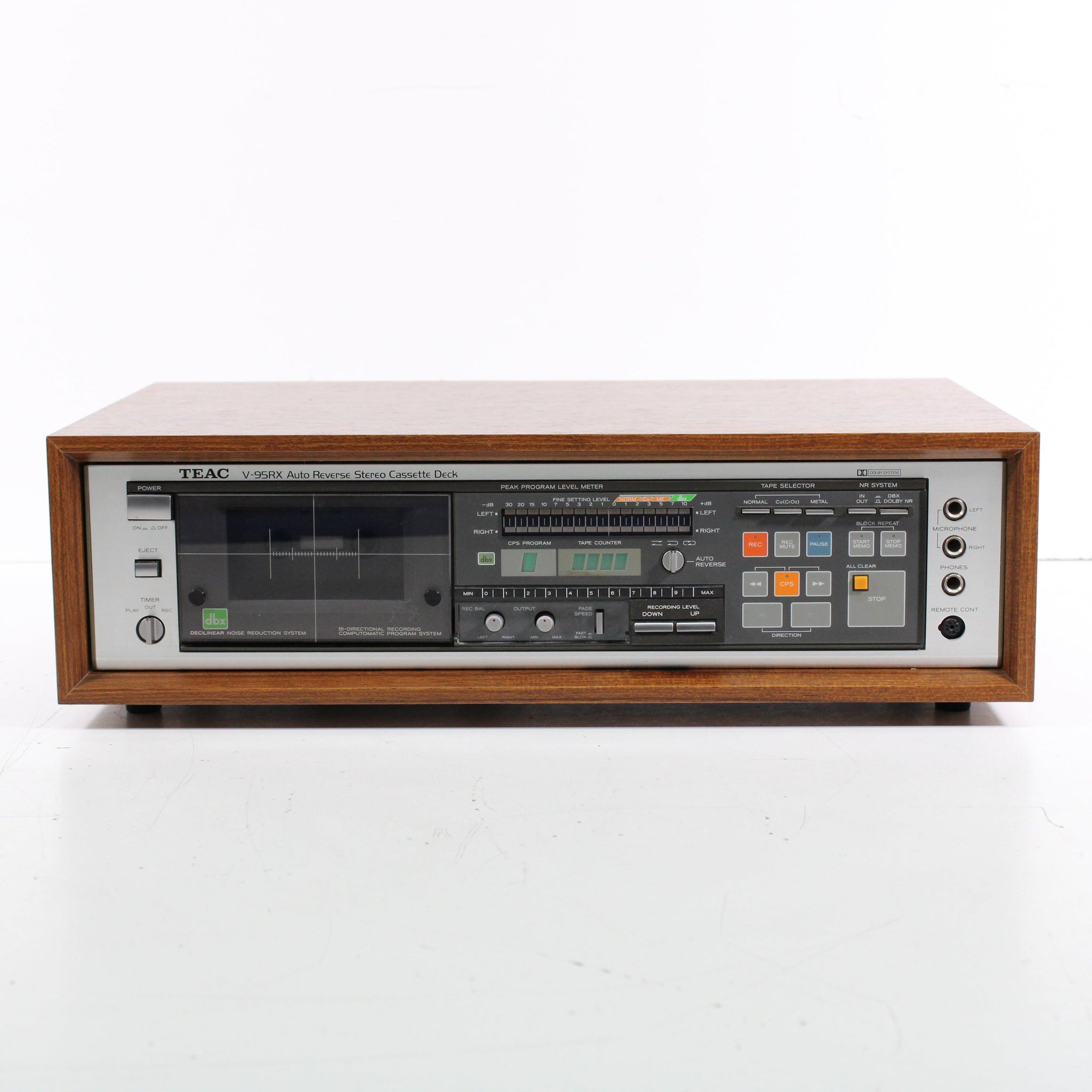 Teac V-95RX Auto Reverse Stereo Cassette Deck Wooden Case (1982)