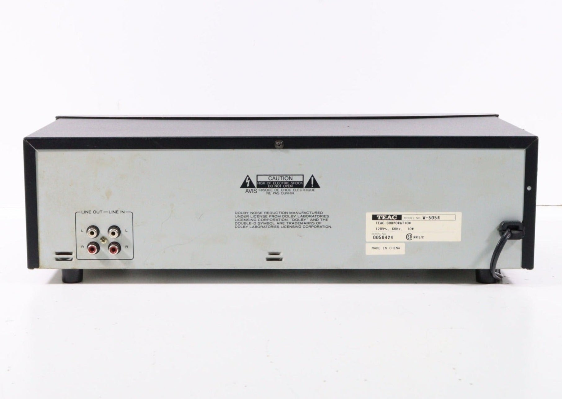 Teac W-505R Double Cassette Deck with Auto Reverse — SpenCertified