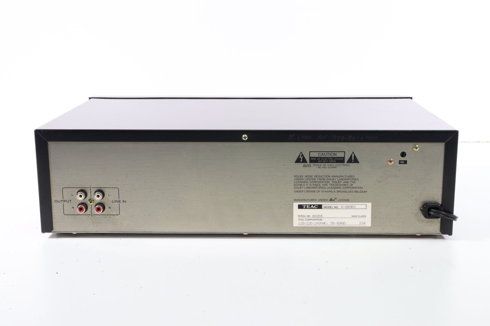 Teac W-880RX Stereo Double Reverse Cassette Deck (DECK A HAS ISSUES)