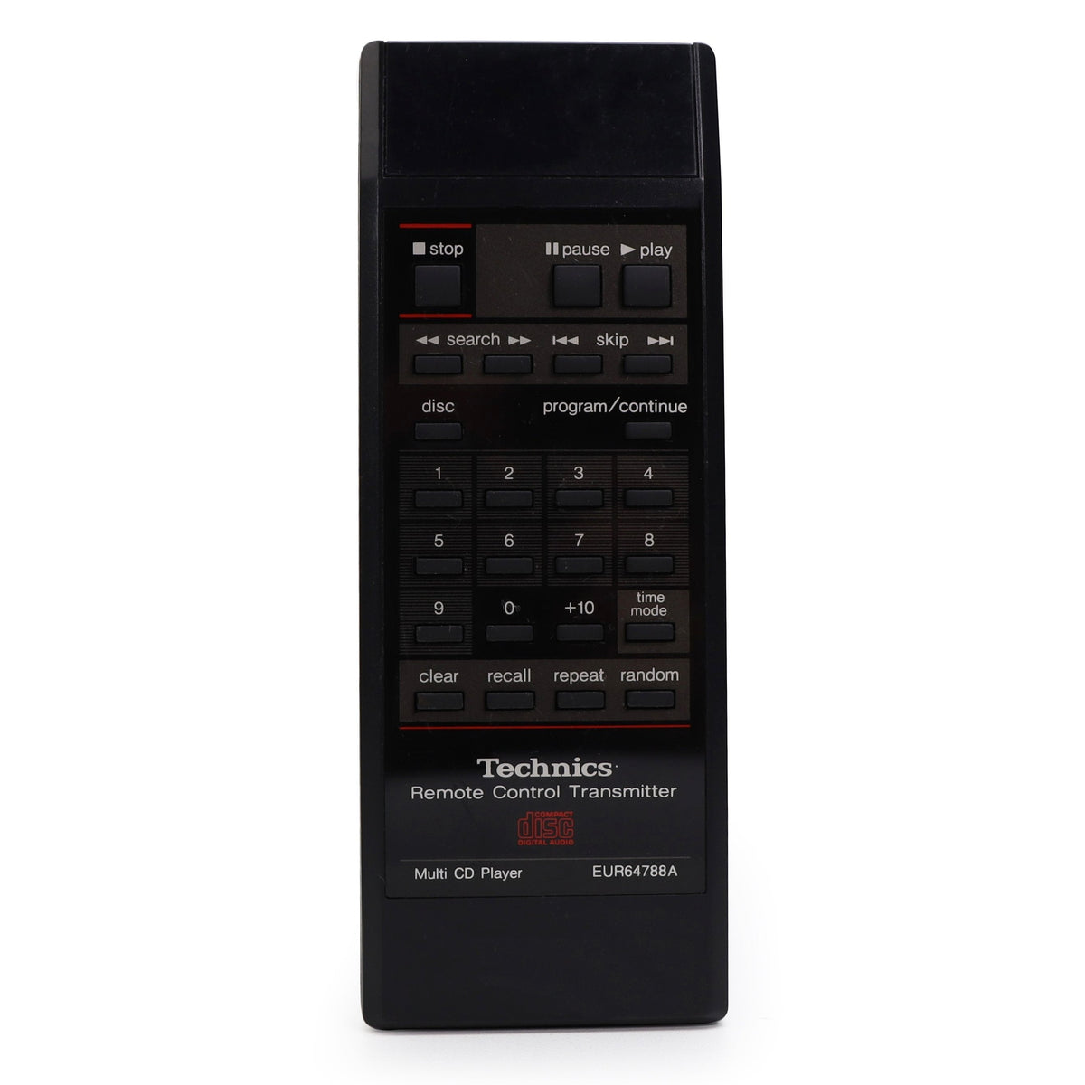 Technics EUR64788A Remote Control for 6-Disc CD Changer SL-P400C ...