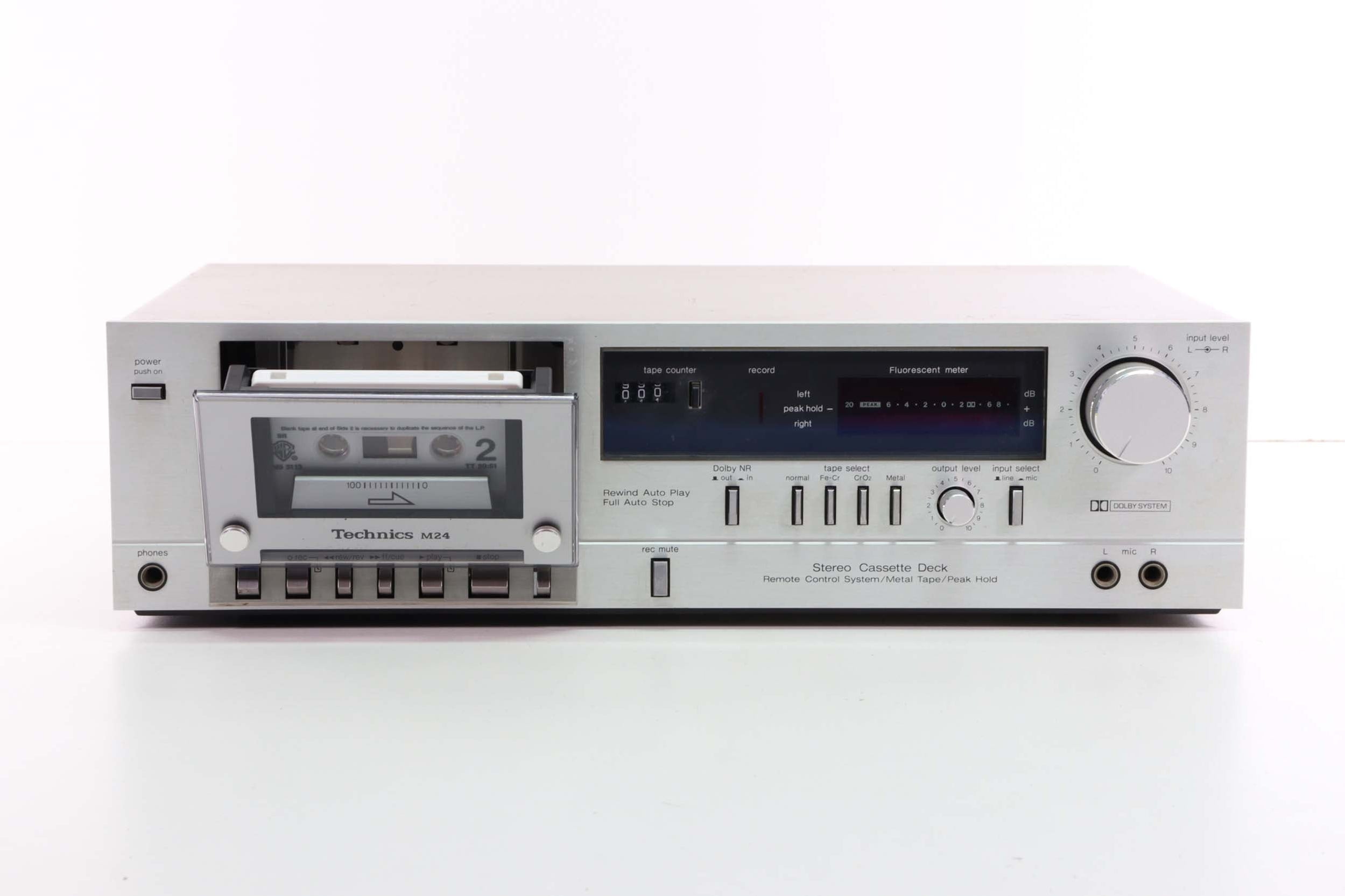 Technics M24 Silver Stereo Cassette Deck (LOW OUTPUT LEVEL) — SpenCertified