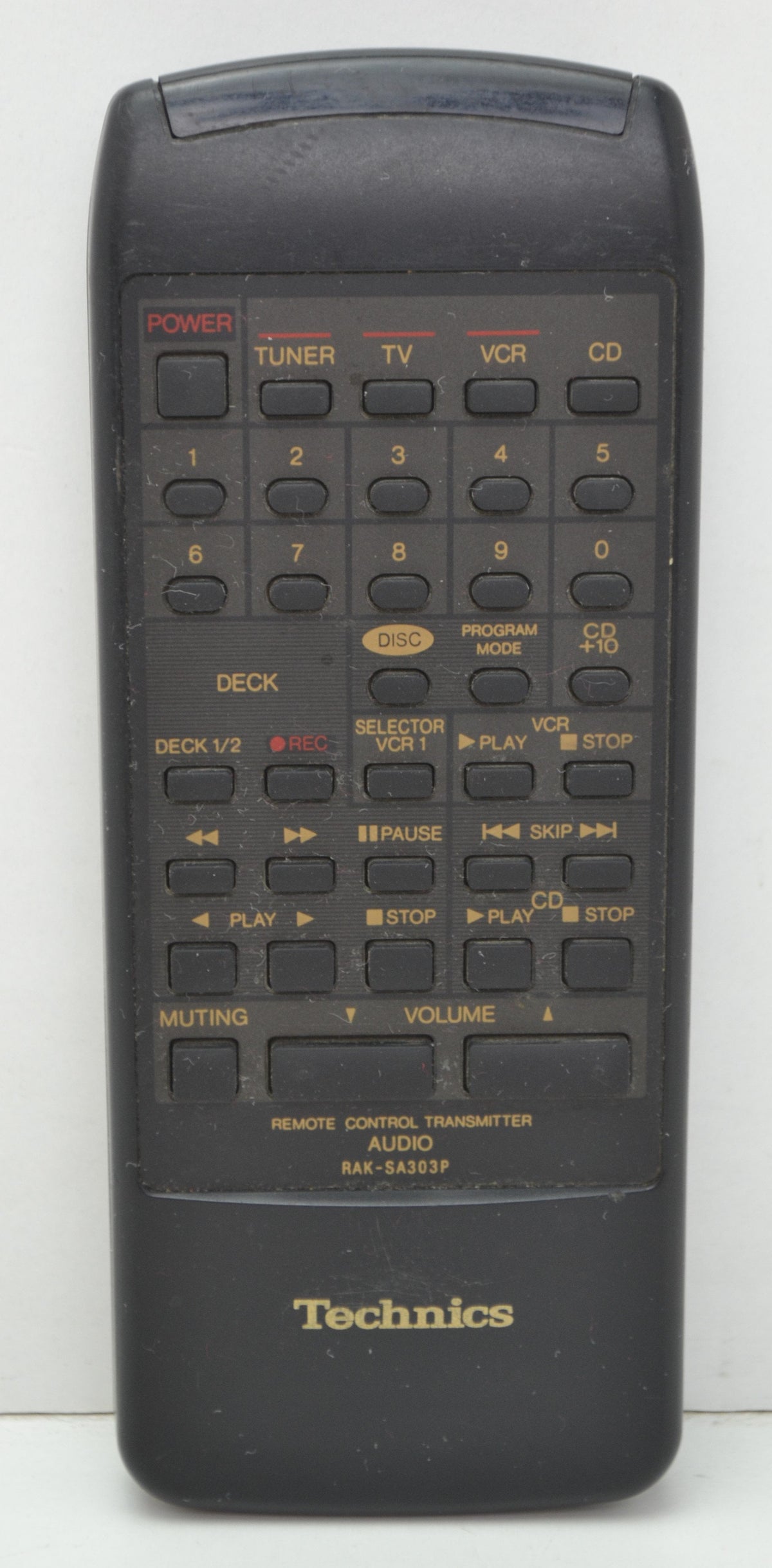 Technics RAK-SA303P Remote Control for Audio System SA-GX330 and More ...