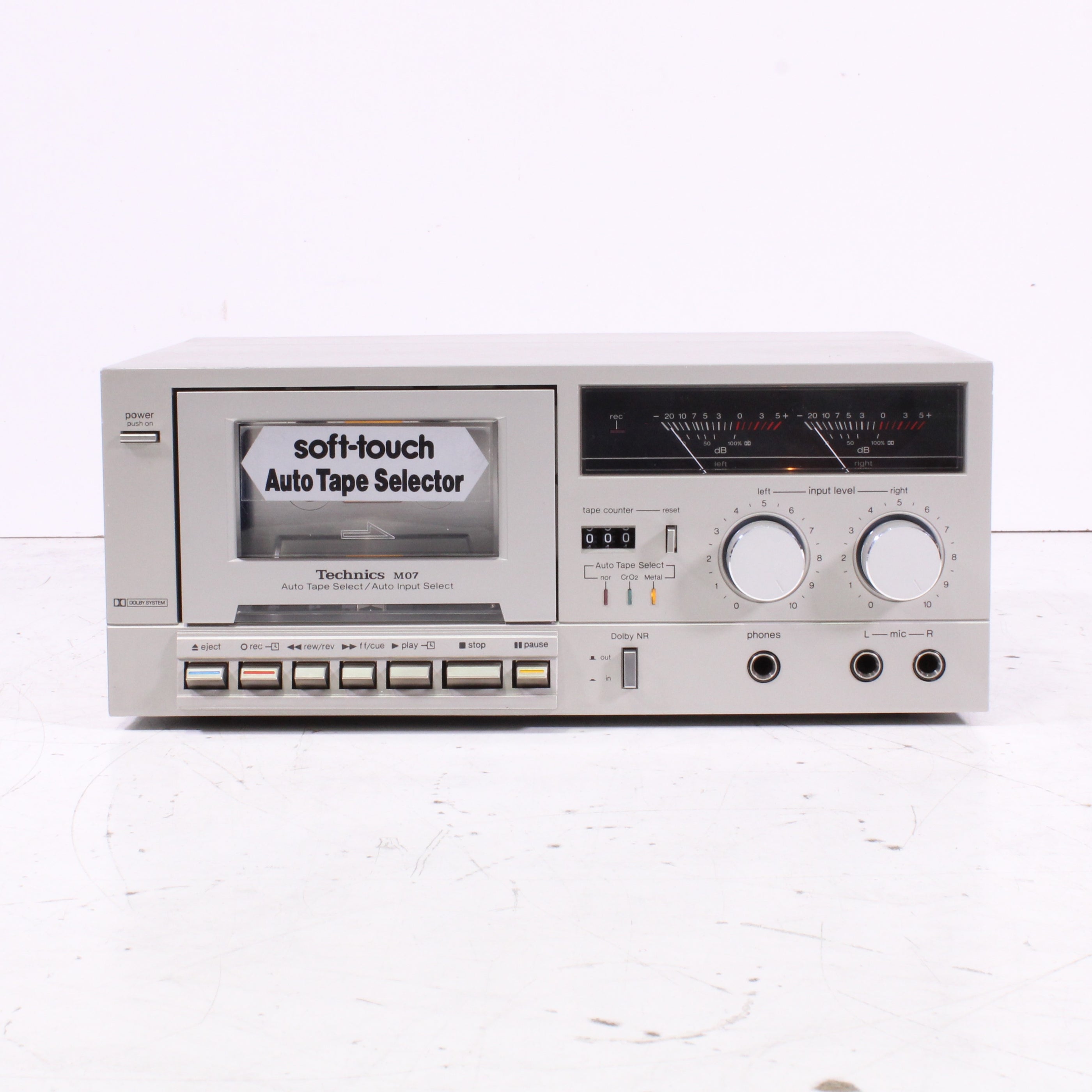 Technics RS-M07 Dolby NR Stereo Cassette Deck Soft Touch Auto Tape Sel ...