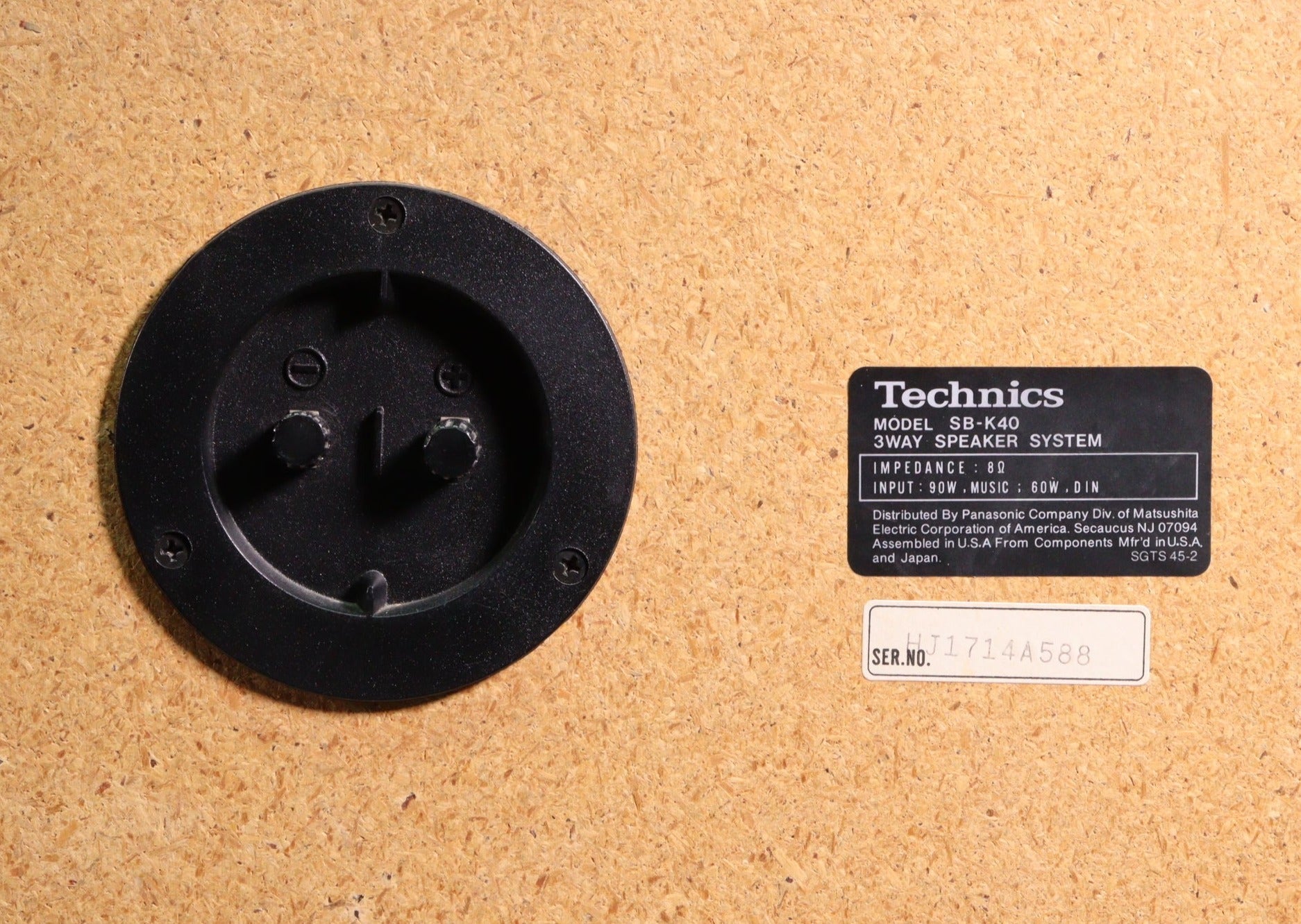 Technics SB-K40 3-Way Speaker System Pair