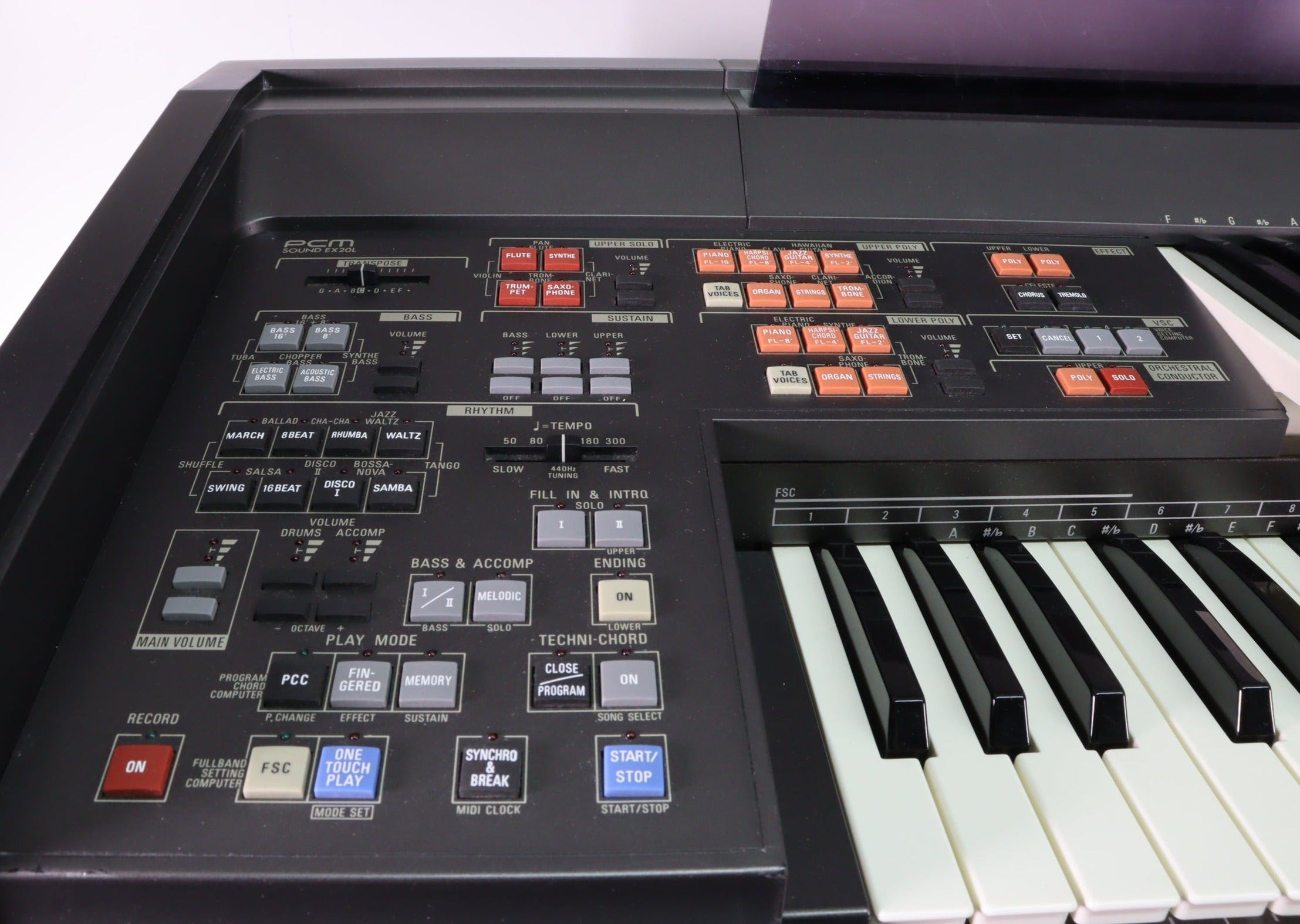 Technics SX-EX20L PCM Sound Vintage Electronic Organ Piano with Plush ...