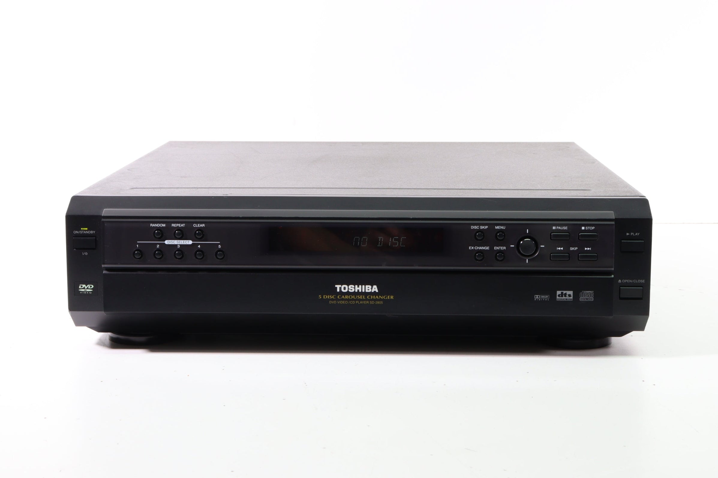 Toshiba SD-2805 5 Disc Carousel Changer DVD CD Player — SpenCertified