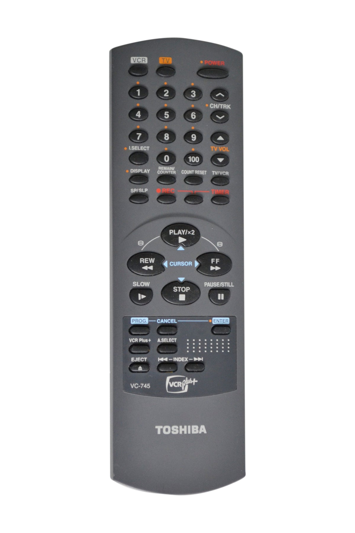 Toshiba VC-745 Remote Control for VCR M-745 M-775 — SpenCertified