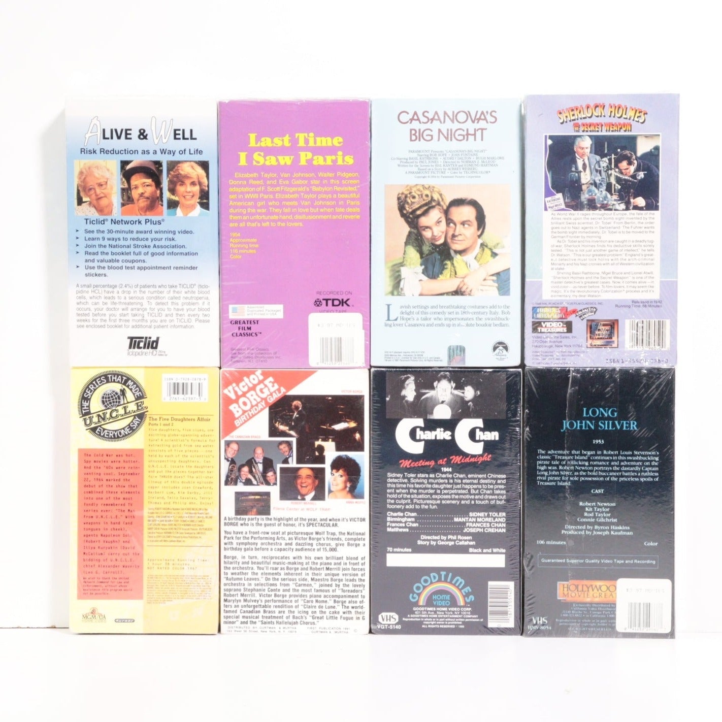 VHS Collection: Bundle of 8 VHS Tapes Movie Classics (BRAND NEW)