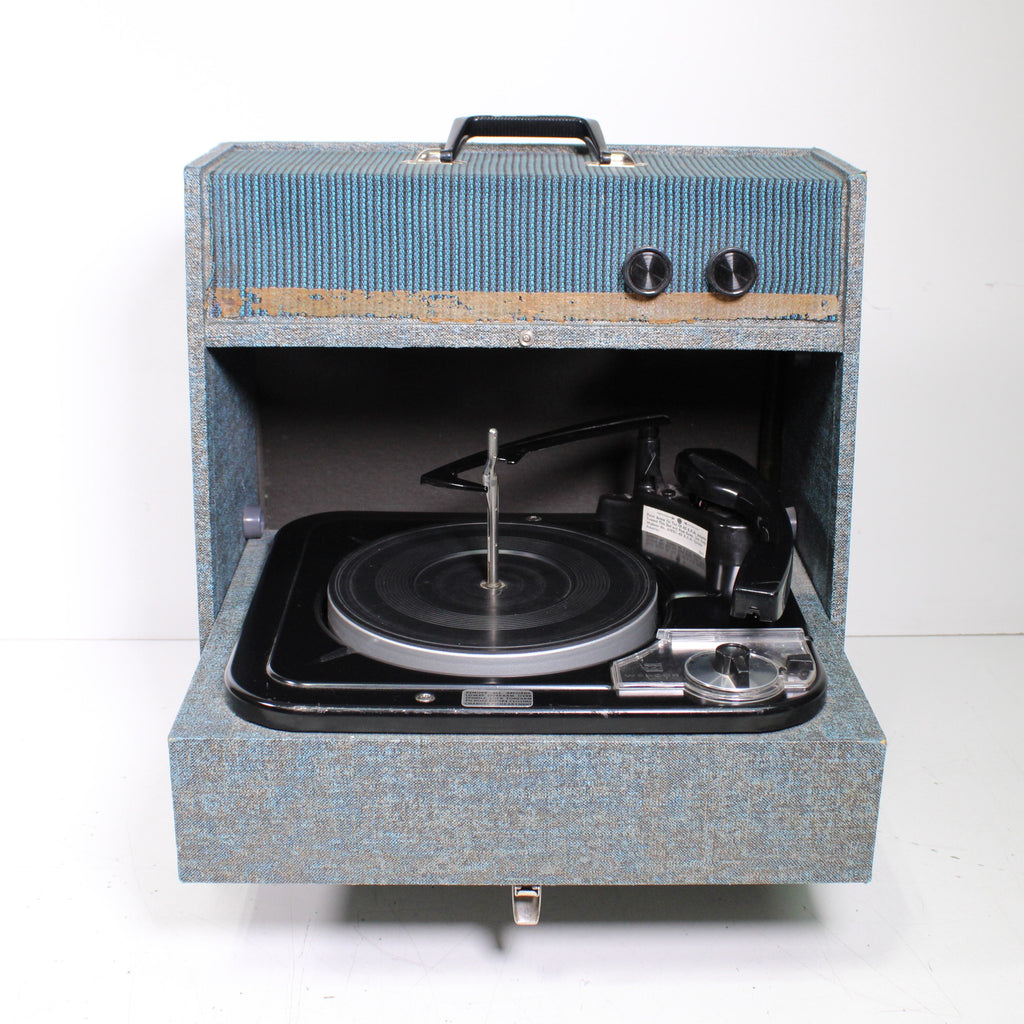 Webcor BP1452-1 Portable 4-Speed Record Player System Built-In Speaker