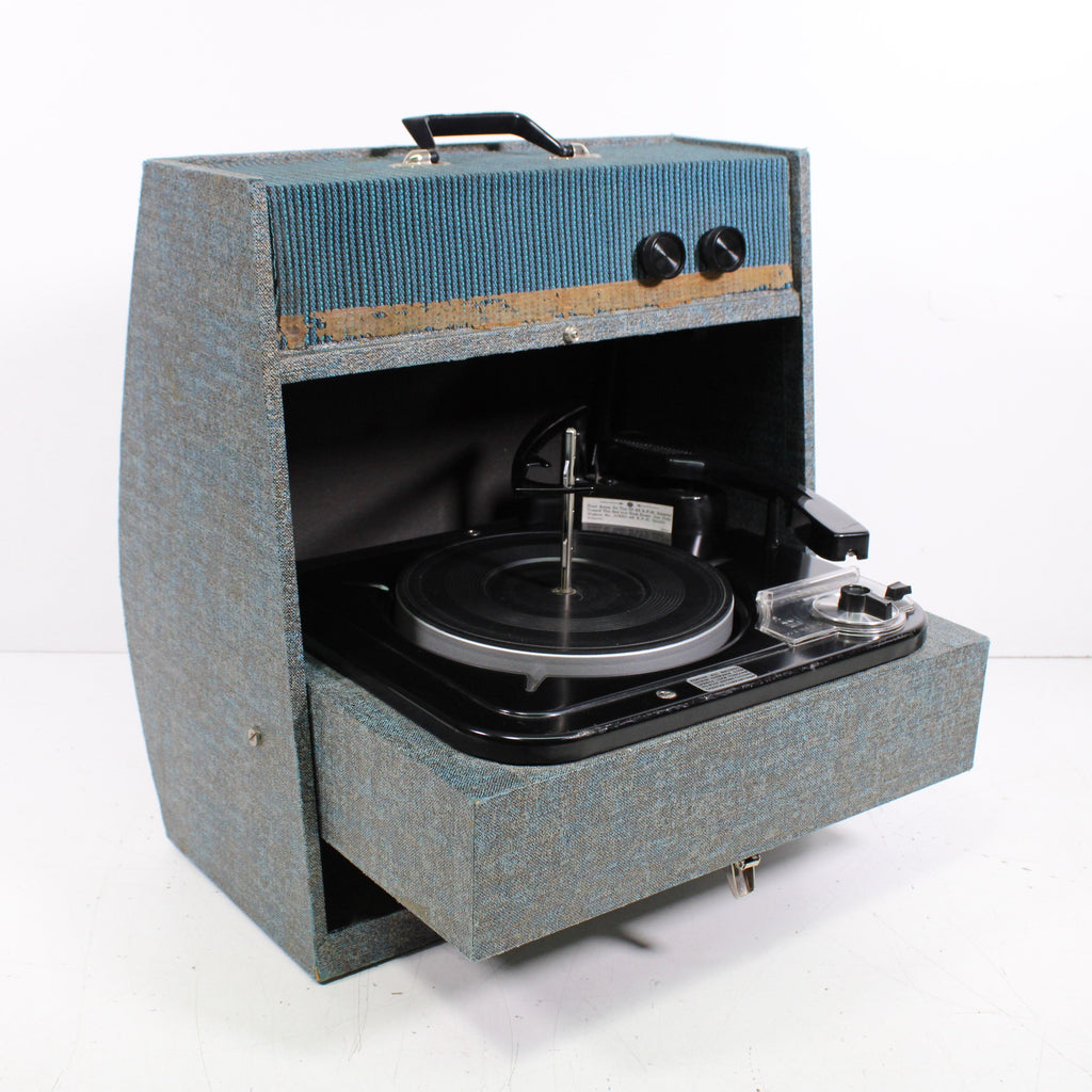 Webcor BP1452-1 Portable 4-Speed Record Player System Built-In Speaker