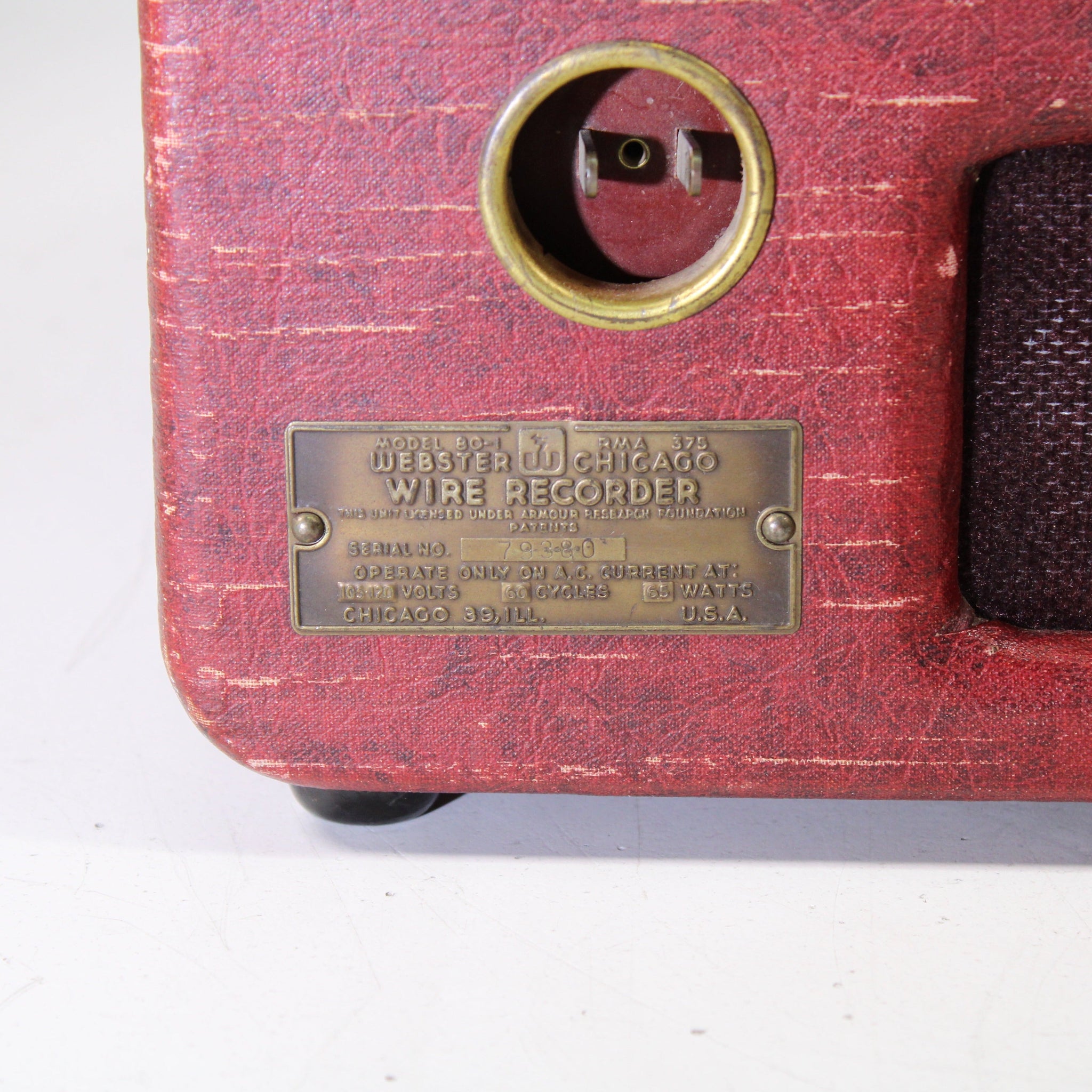 Webster Chicago 80-1 Vintage Tube Wire Recorder (AS IS)