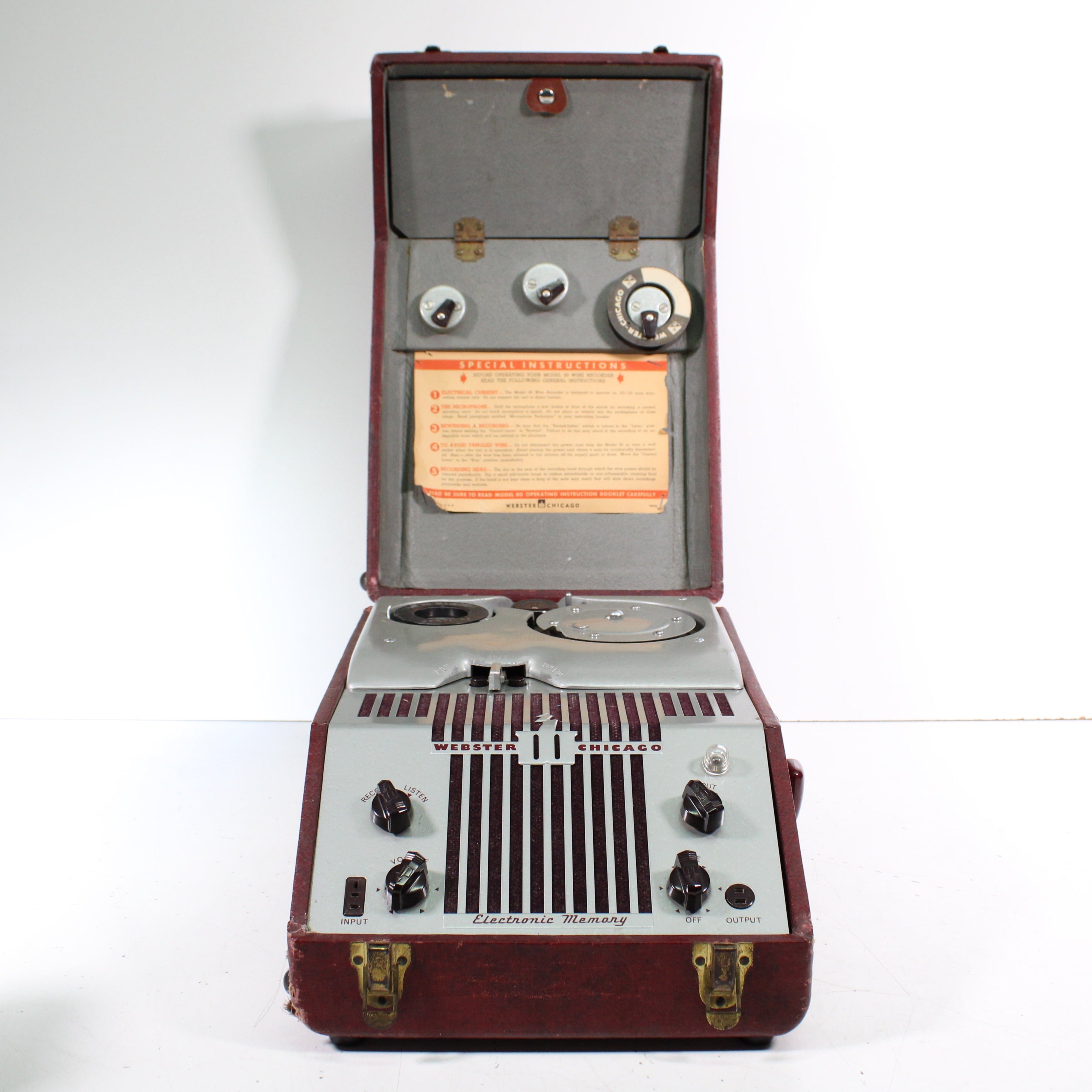 Webster Chicago 80-1 Vintage Tube Wire Recorder (AS IS)