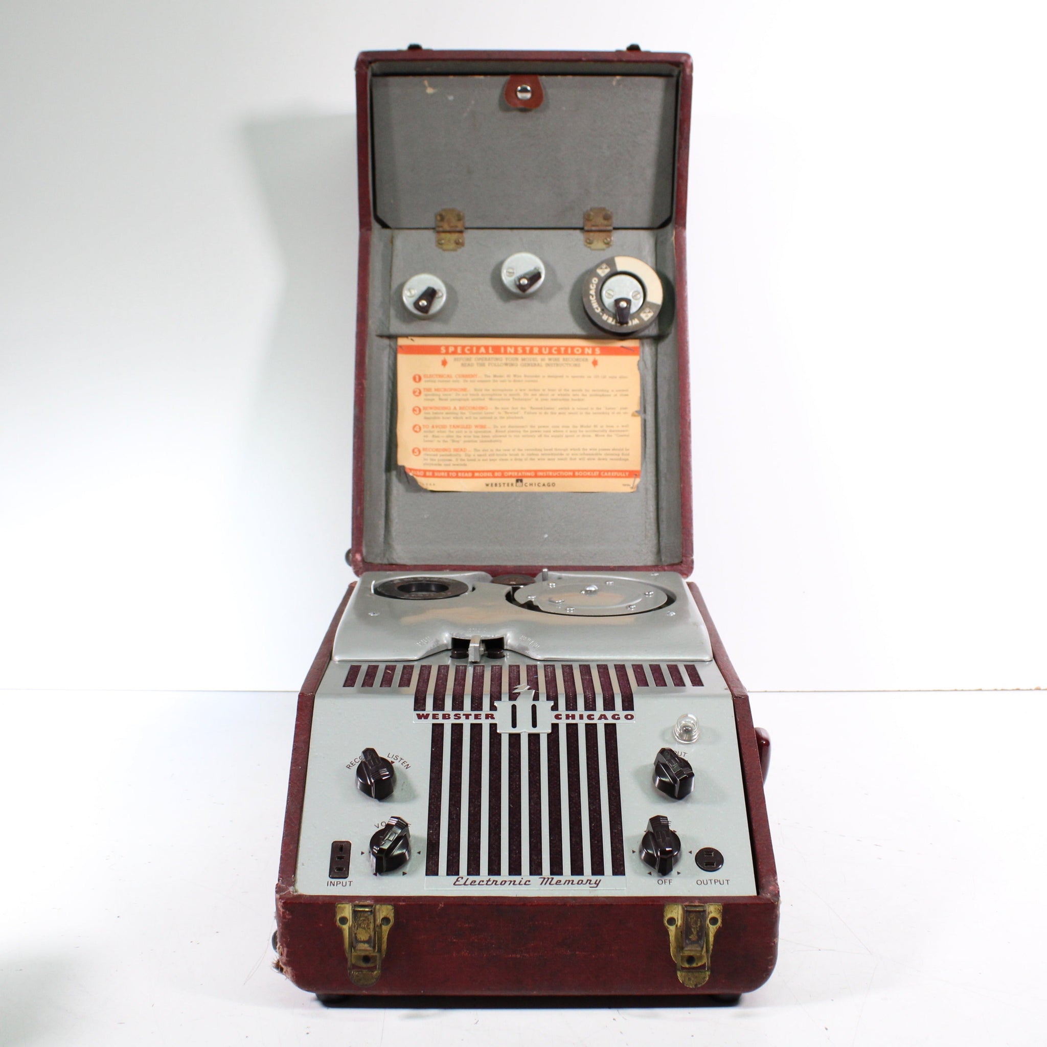 Webster Chicago 80-1 Vintage Tube Wire Recorder (AS IS)