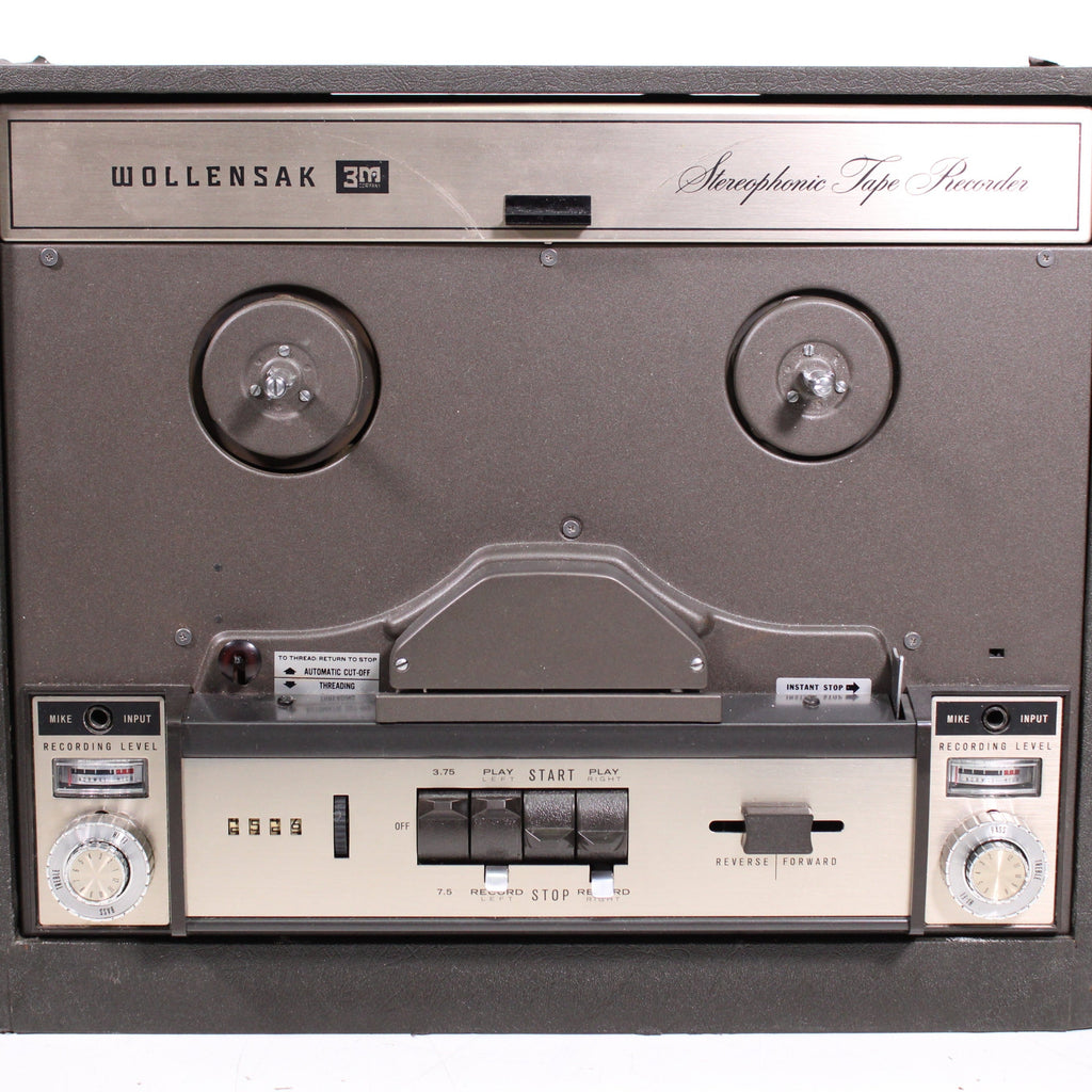 Wollensak 1280 Vintage Magnetic Tape Recorder Detachable Speakers (196