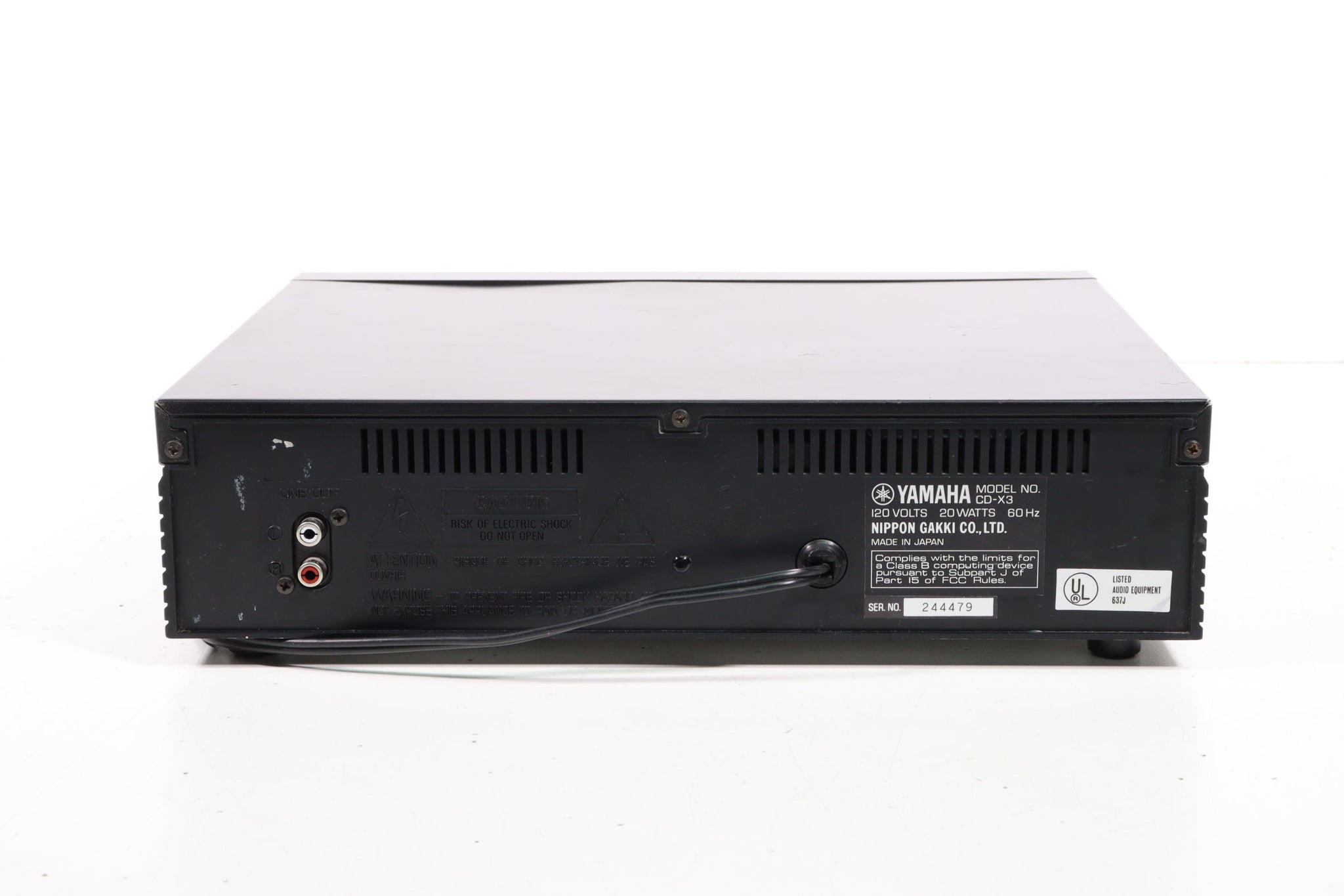 YAMAHA CD-X3 Natural Sound Compact Disc Player — SpenCertified