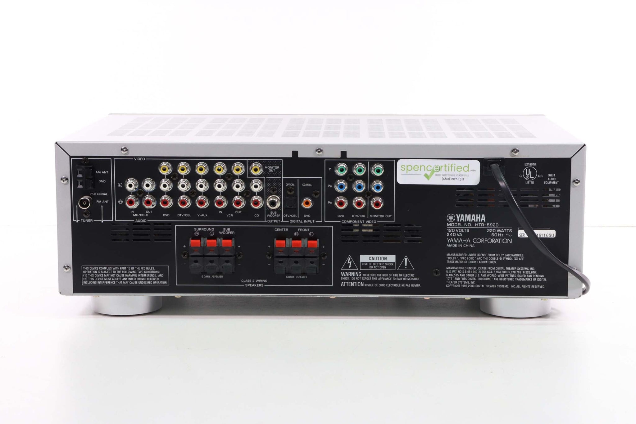 YAMAHA HTR-5920 Natural Sound AV Receiver (Silver)