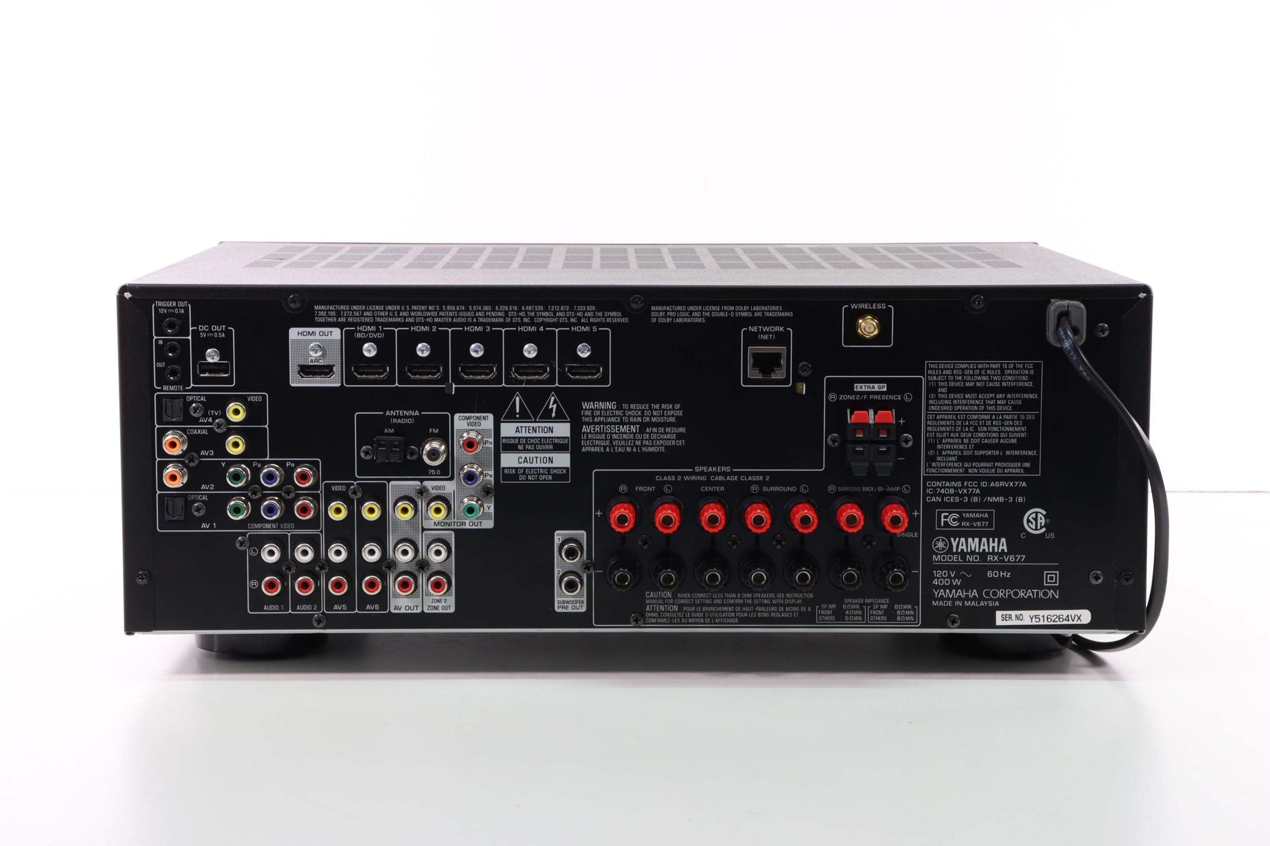 YAMAHA RX-V677 Natural Sound AV Receiver (No Remote) — SpenCertified
