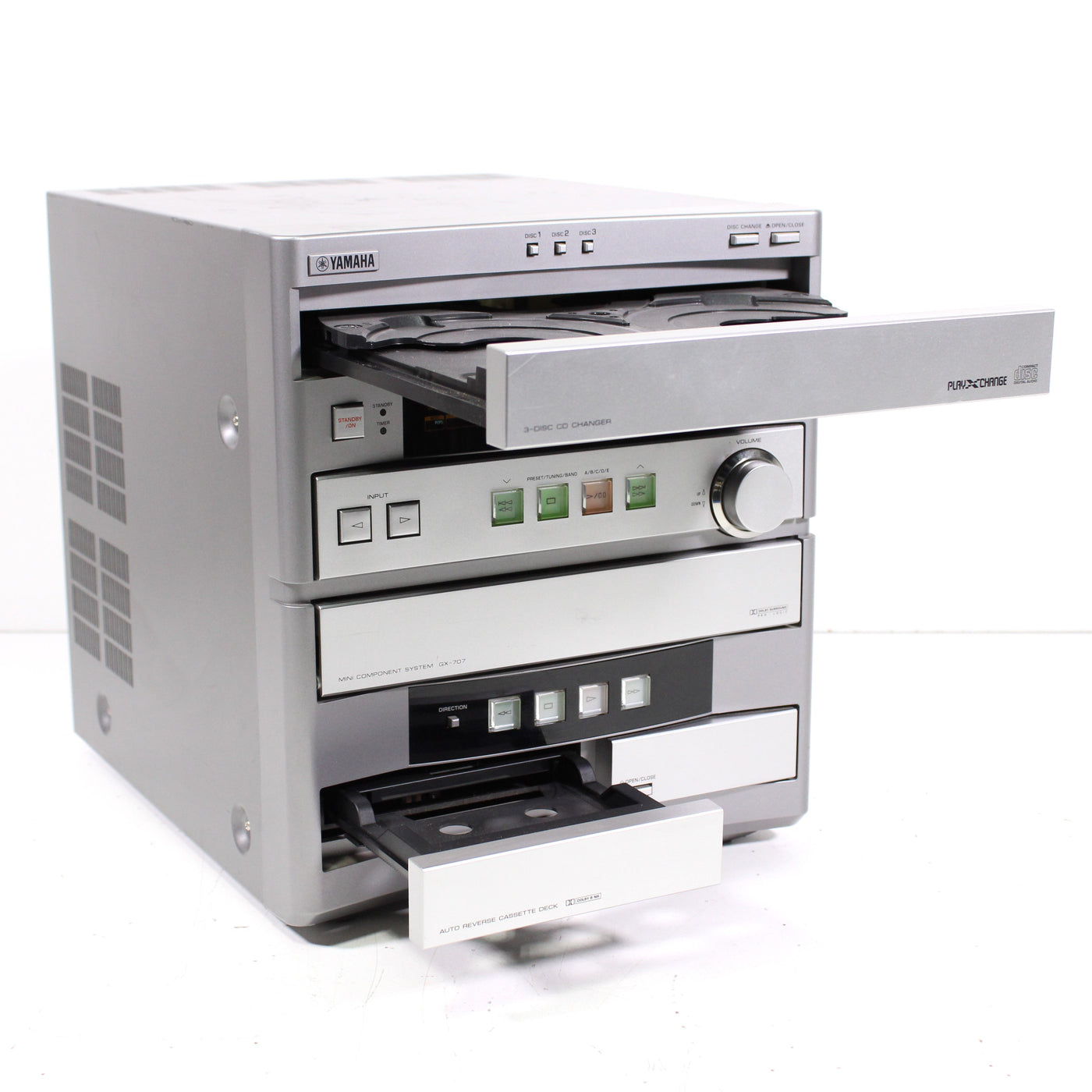 Yamaha GX-707 Mini Component Stereo System 3-Disc CD and Cassette Play ...