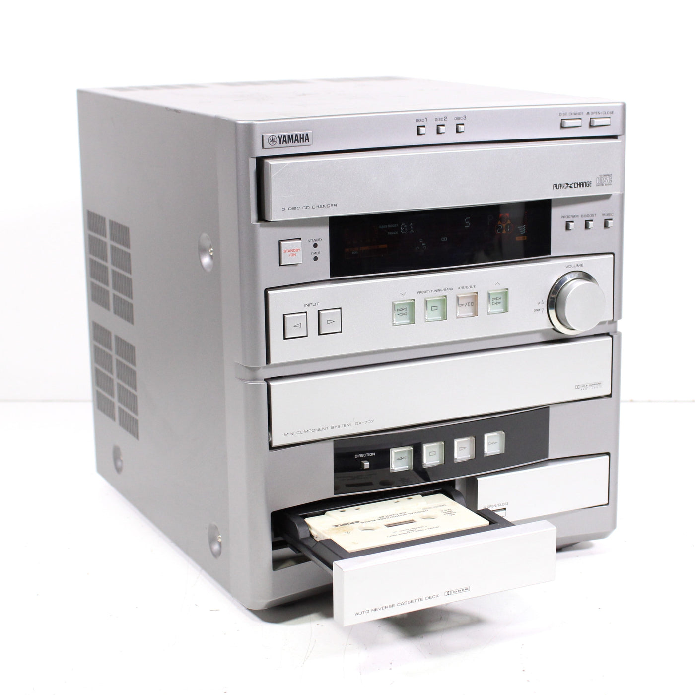 Yamaha GX-707 Mini Component Stereo System 3-Disc CD and Cassette Play ...