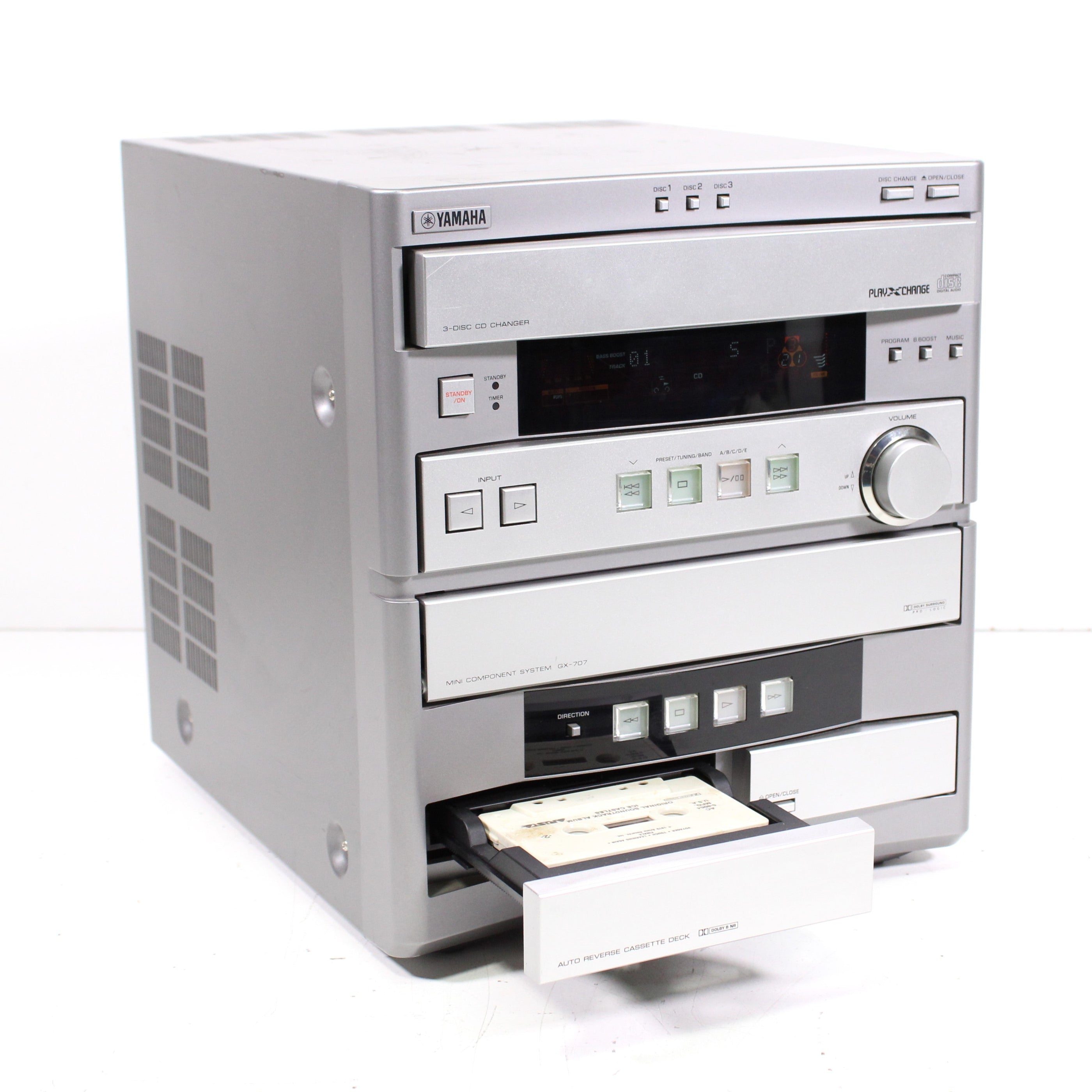 Yamaha GX-707 Mini Component Stereo System 3-Disc CD and Cassette Play ...