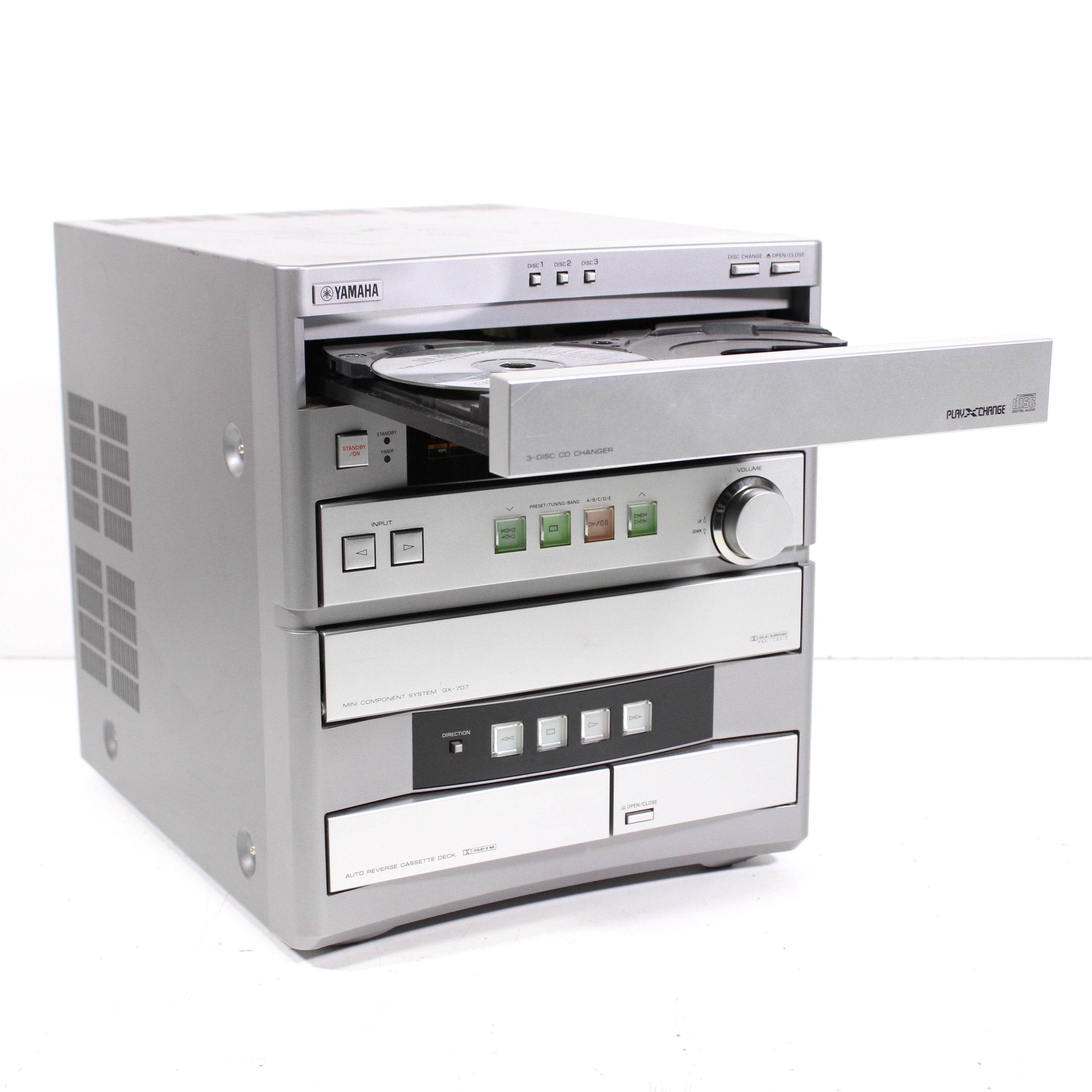 Yamaha GX-707 Mini Component Stereo System 3-Disc CD and Cassette Play ...