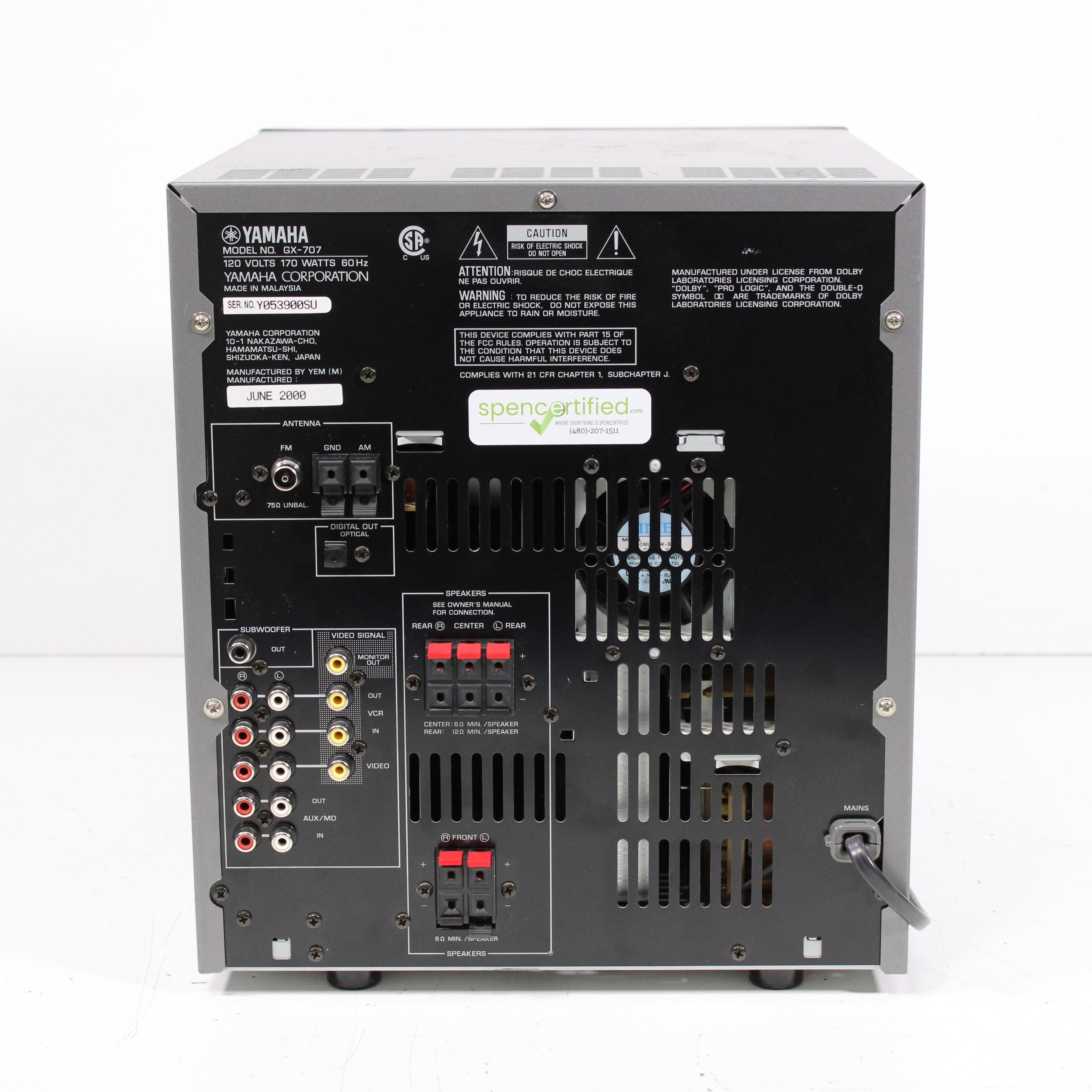Yamaha GX-707 Mini Component Stereo System 3-Disc CD and Cassette Play ...