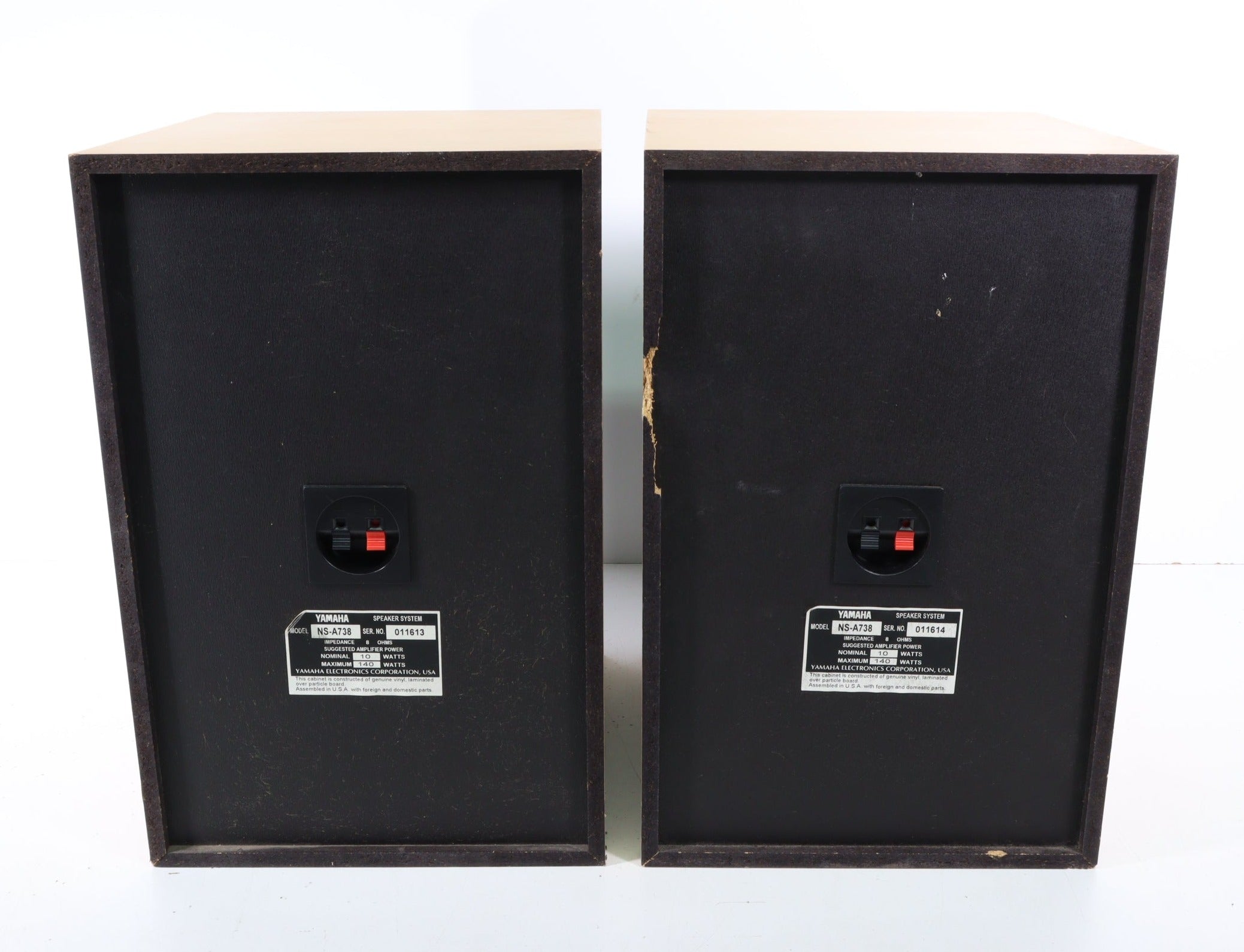 Yamaha NS-A738 Natural Sound Home Theater Speaker Pair Birch ...