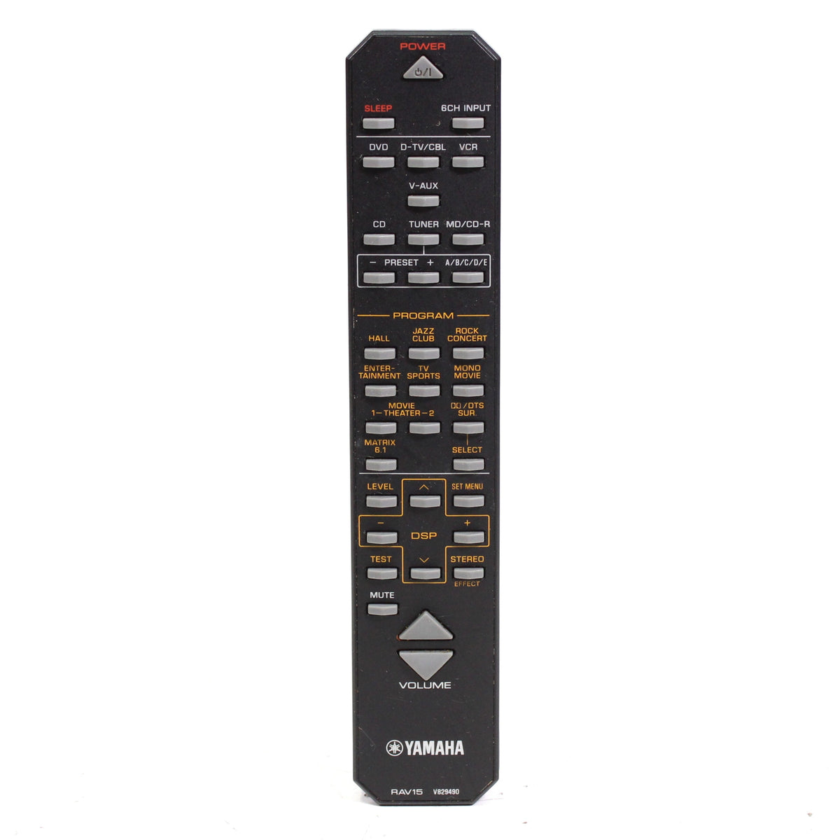 Yamaha RAV15 Remote Control for AV Receiver HTR-5540 and More ...