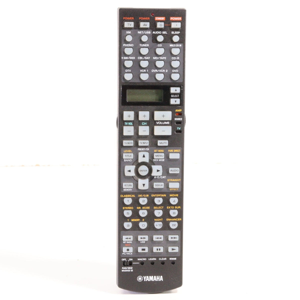 Yamaha RAV362 Remote Control for Receiver RX-V2700 — SpenCertified