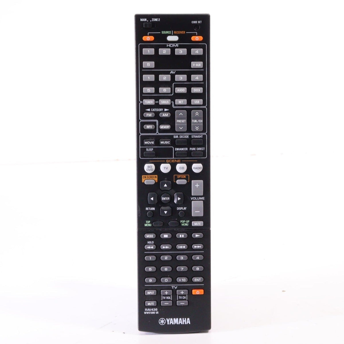 Yamaha RAV436 Remote Control for AV Receiver RX-A710 RX-V671 ...
