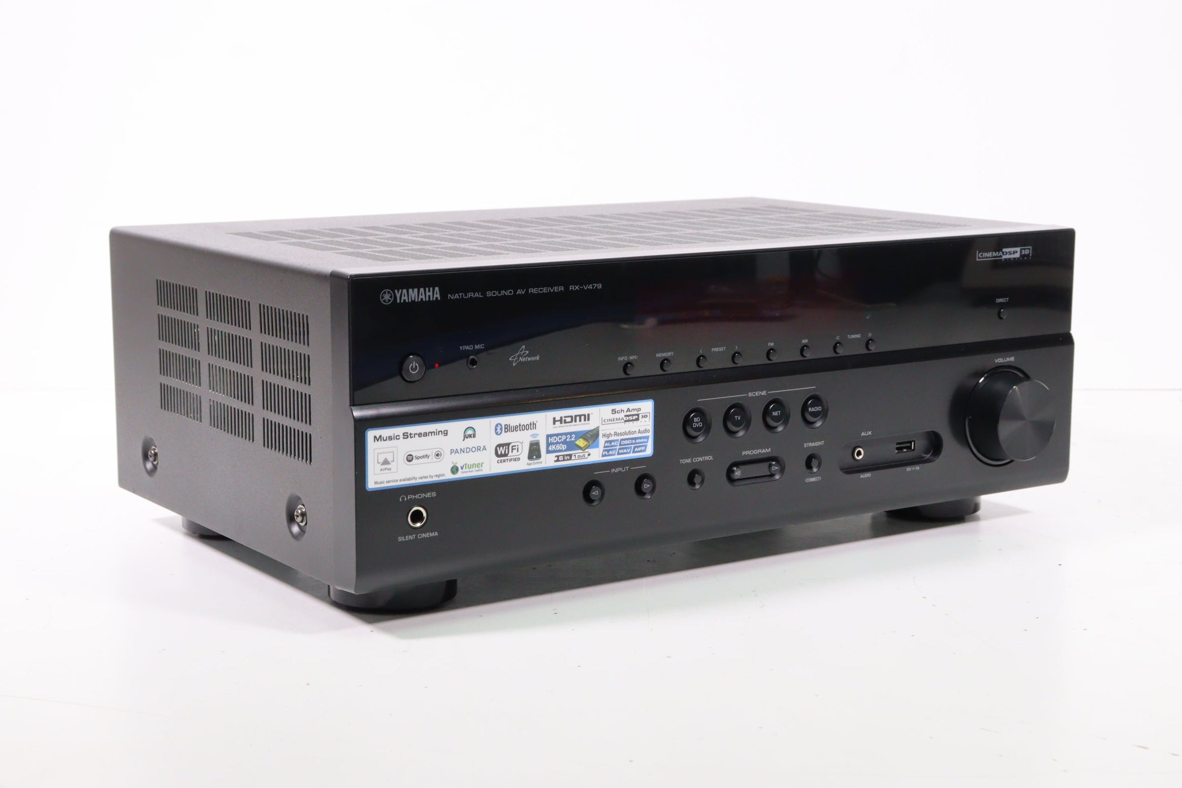 Yamaha RX-V479 Bluetooth Natural Sound AV Receiver with HDMI and USB ...