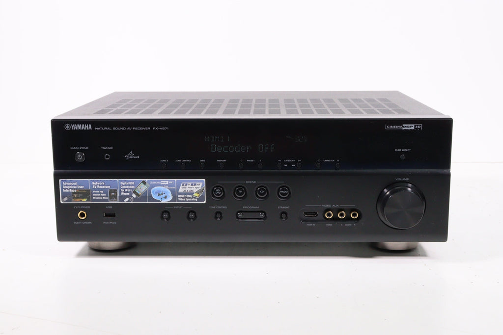 Yamaha RX-V671 Natural Sound AV Receiver (NO REMOTE)