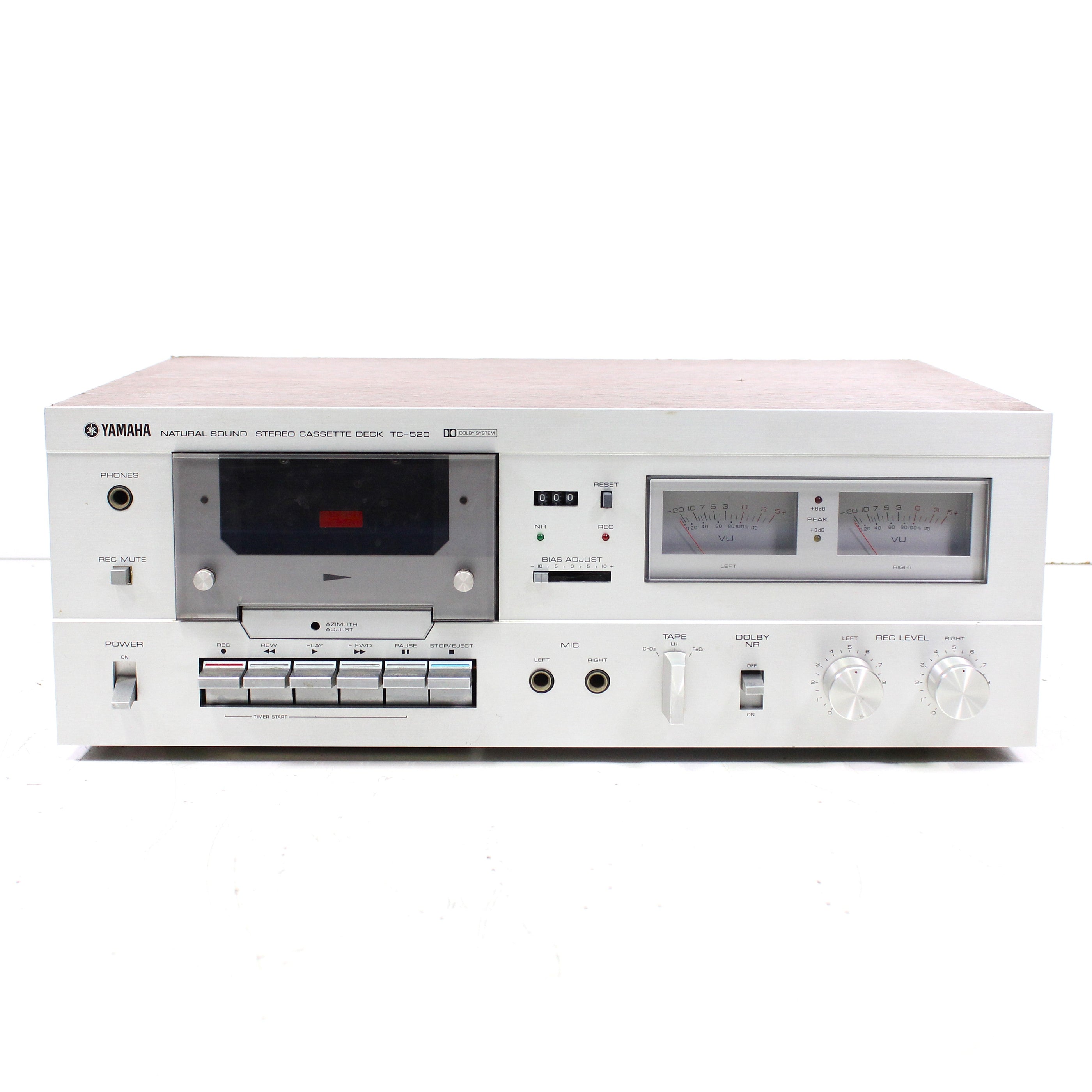 Yamaha TC-520 Single Stereo Cassette Tape Deck Silver Face — SpenCertified