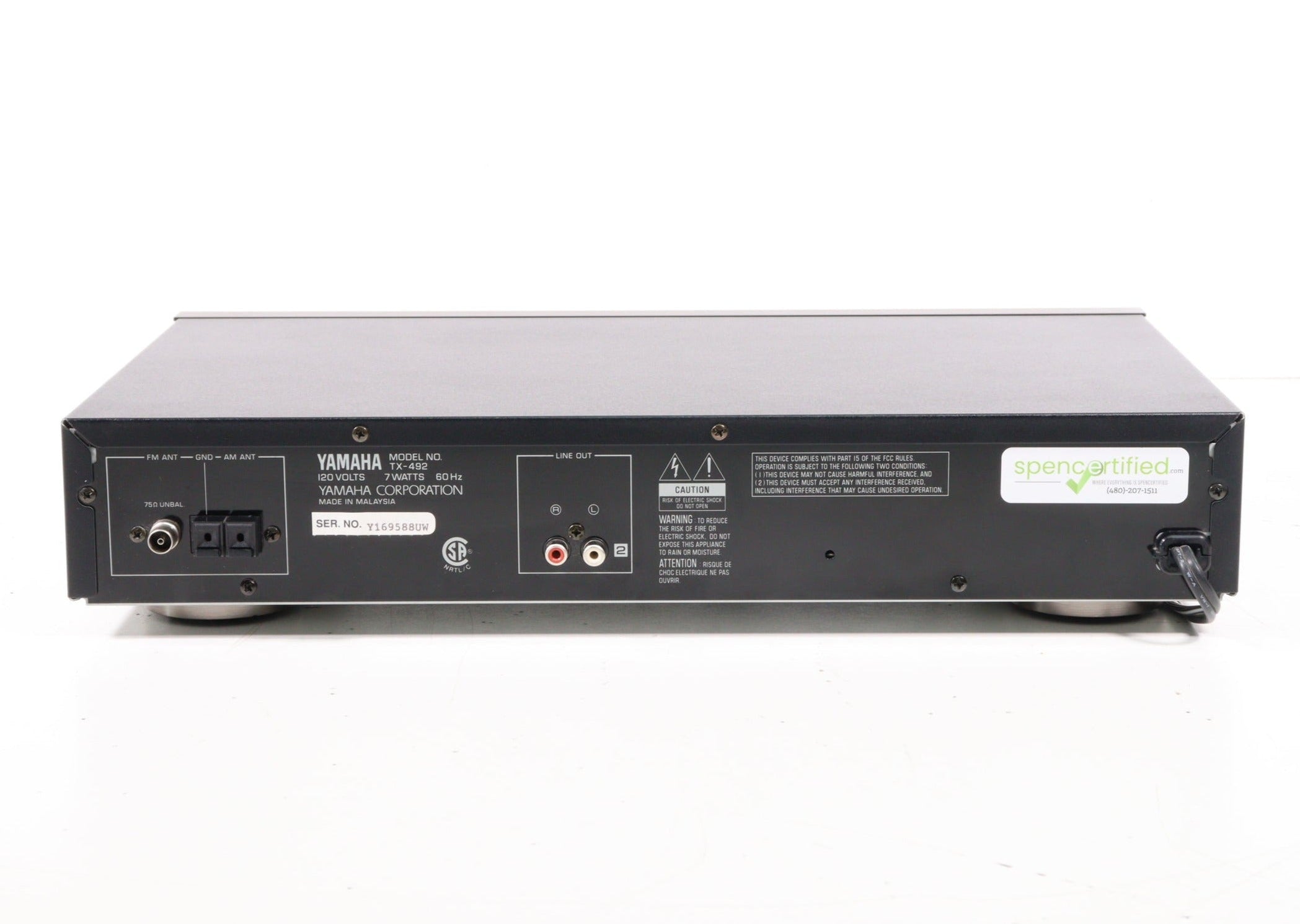Yamaha TX-492 Natural Sound AM FM Stereo Tuner — SpenCertified