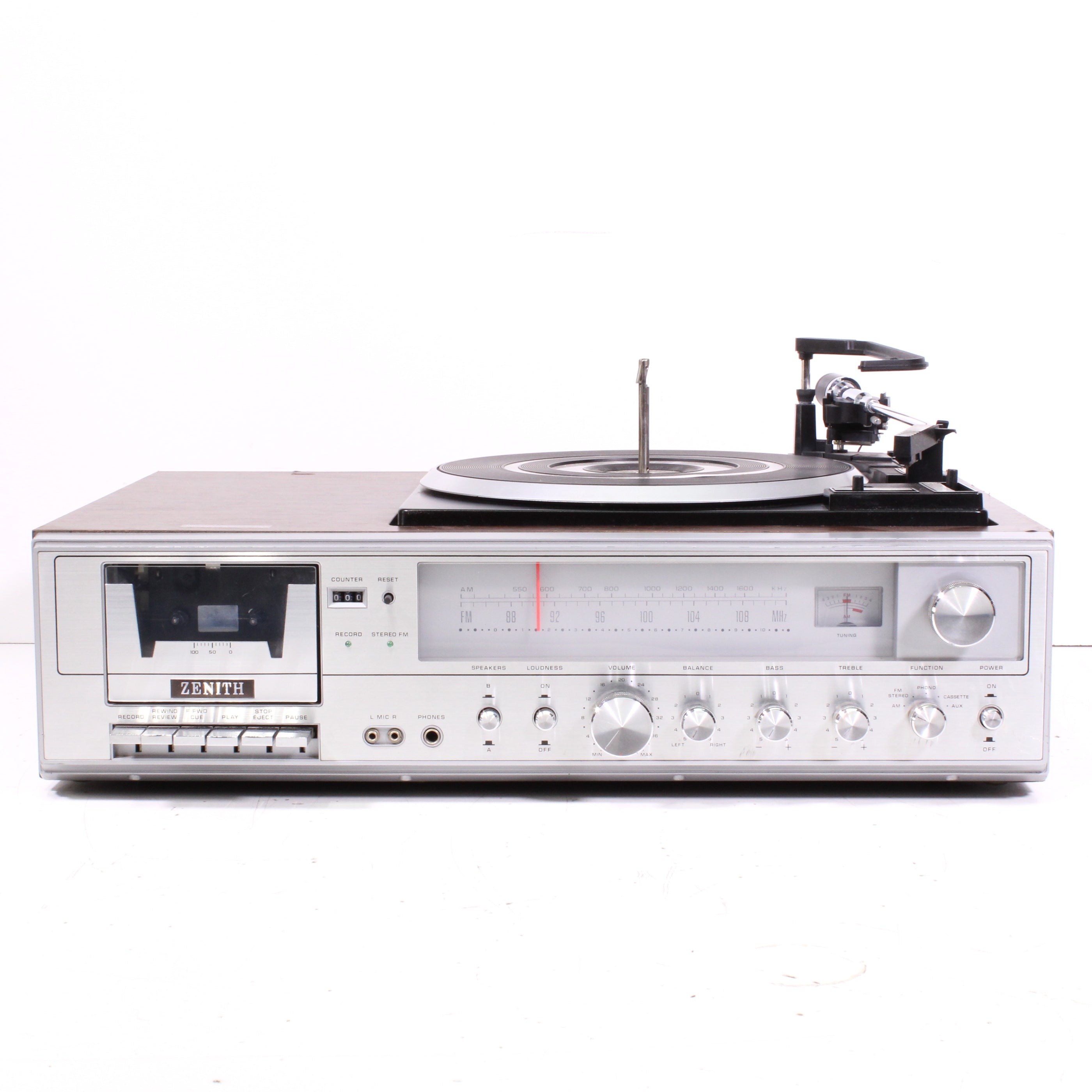 Zenith 4130 Vintage AM/FM Radio Cassette Player Record Changer Stereo ...