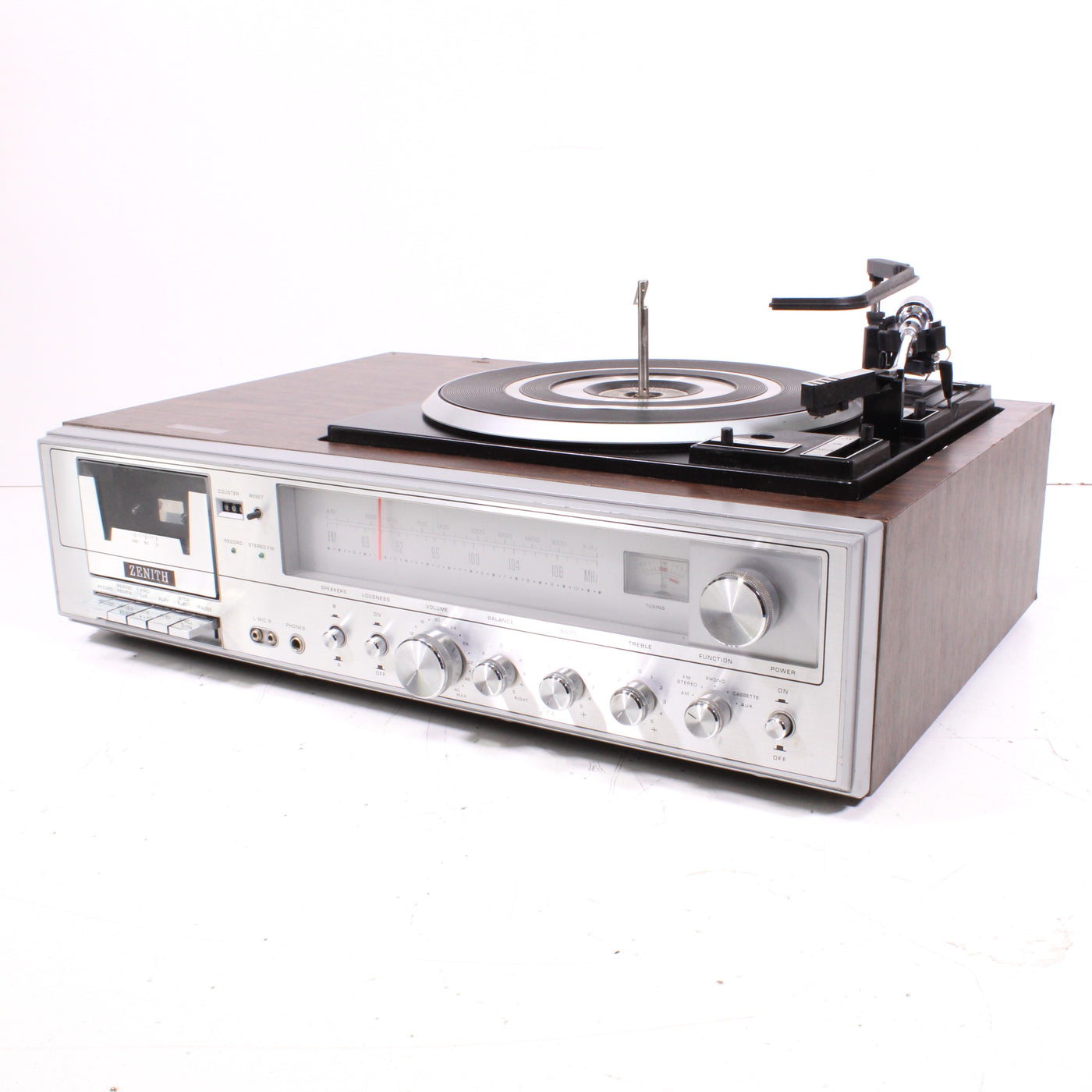 Zenith 4130 Vintage AM/FM Radio Cassette Player Record Changer Stereo ...