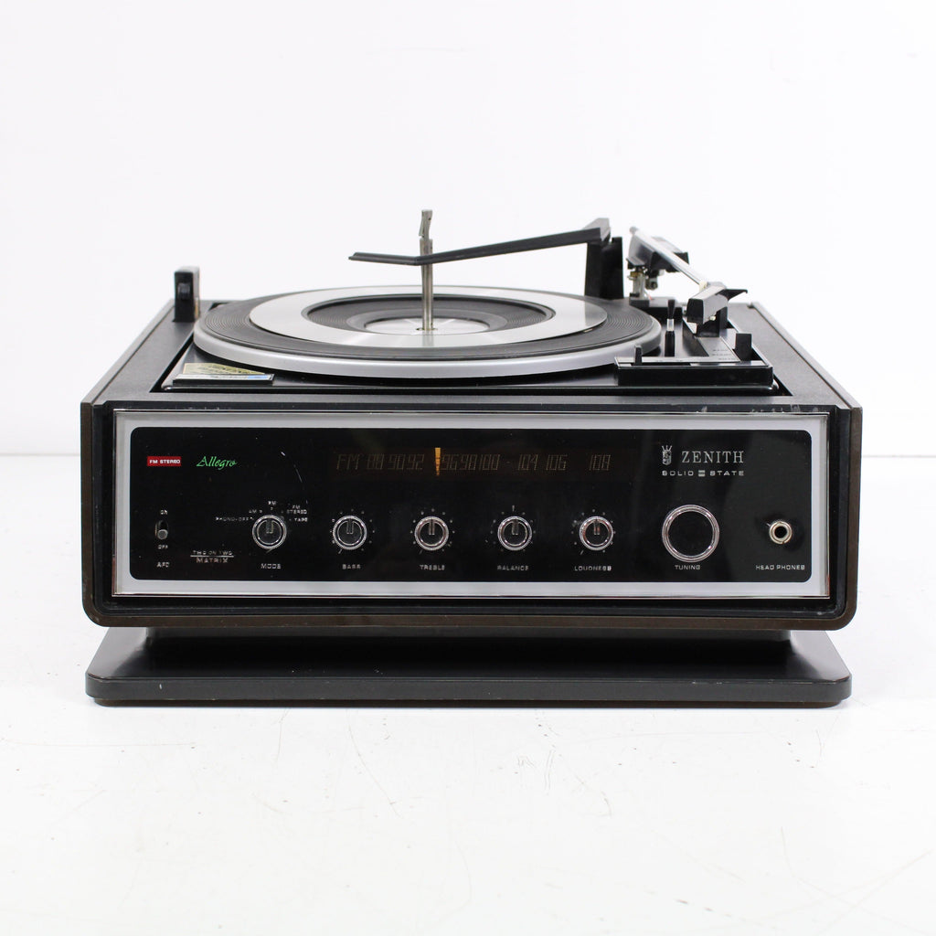 Zenith Allegro F584W 3-Speed Turntable FM Stereo System